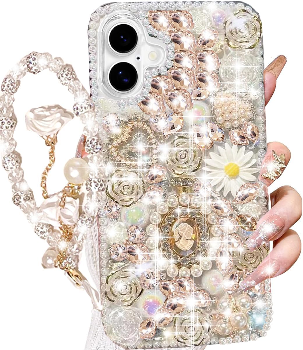Amazon.com: Changjia for iPhone 16 Pro Glitter Bling Case, Cute Luxury ...