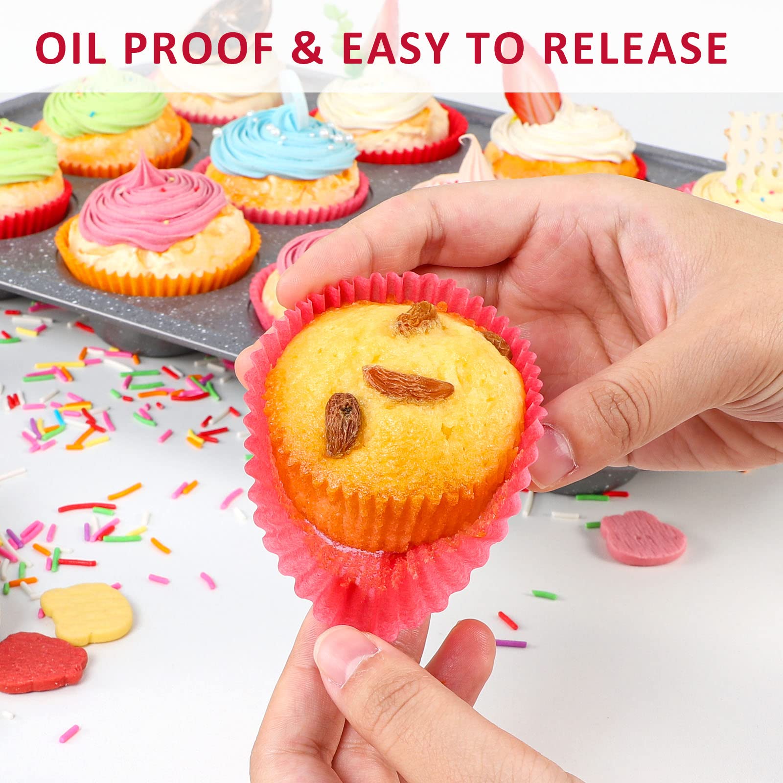 Snapklik.com : Caperci Standard Pink Cupcake Muffin Liners 500-Count ...