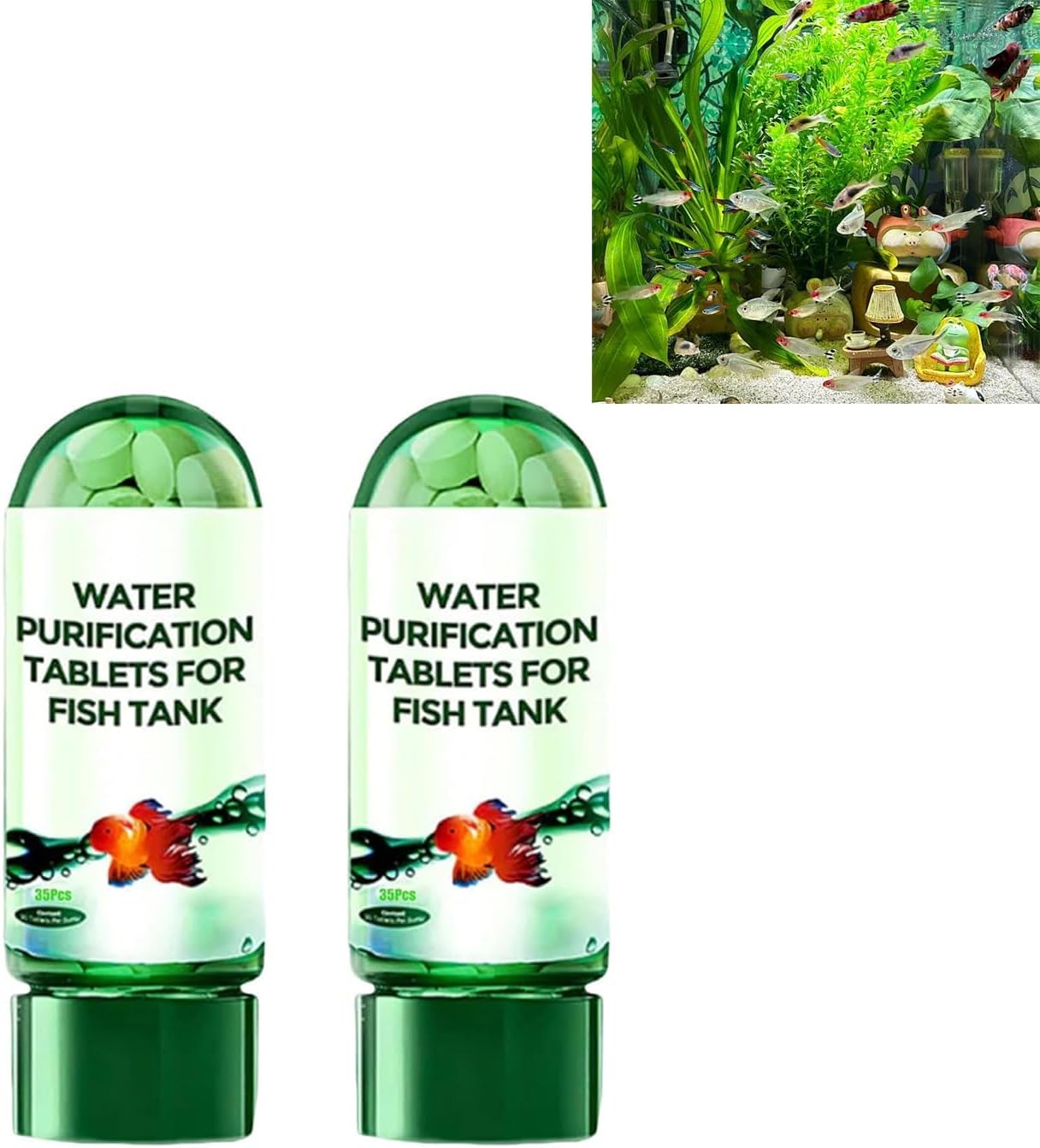 2 Pcs Powerful Aquarium Water Purification Tablet, Fish Tank Water ...