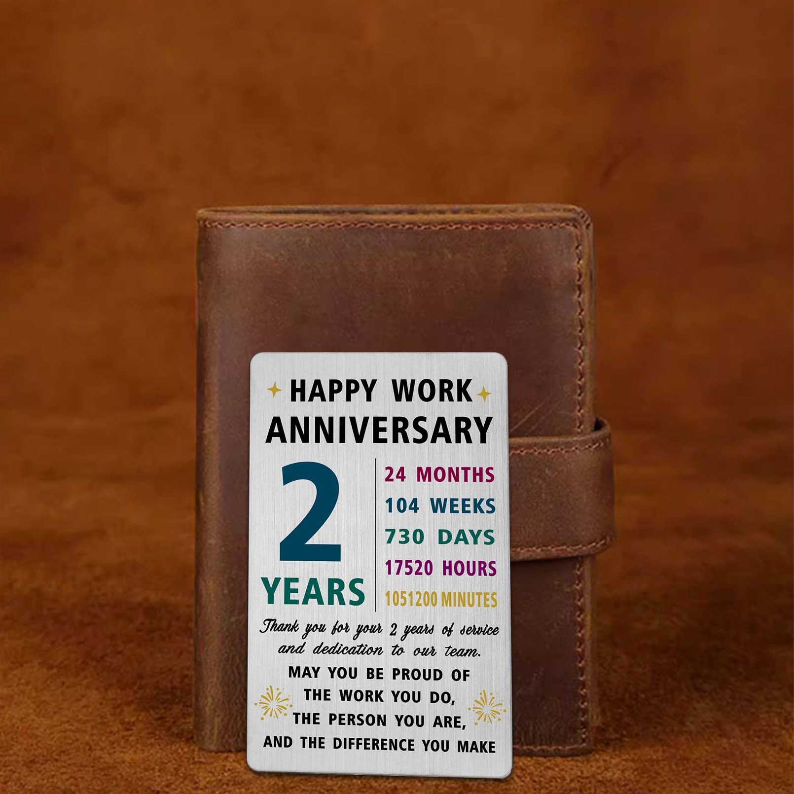Richesele 2 Year Work Anniversary Card – 2nd Anniversary Work Gifts ...
