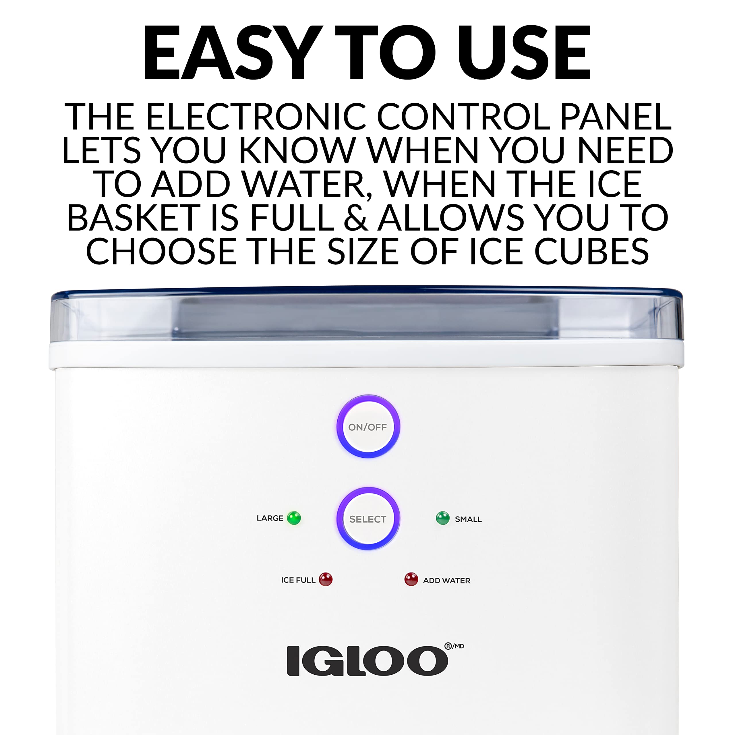 Snapklik.com : Igloo 33-Pound Automatic Portable Countertop Ice Maker ...