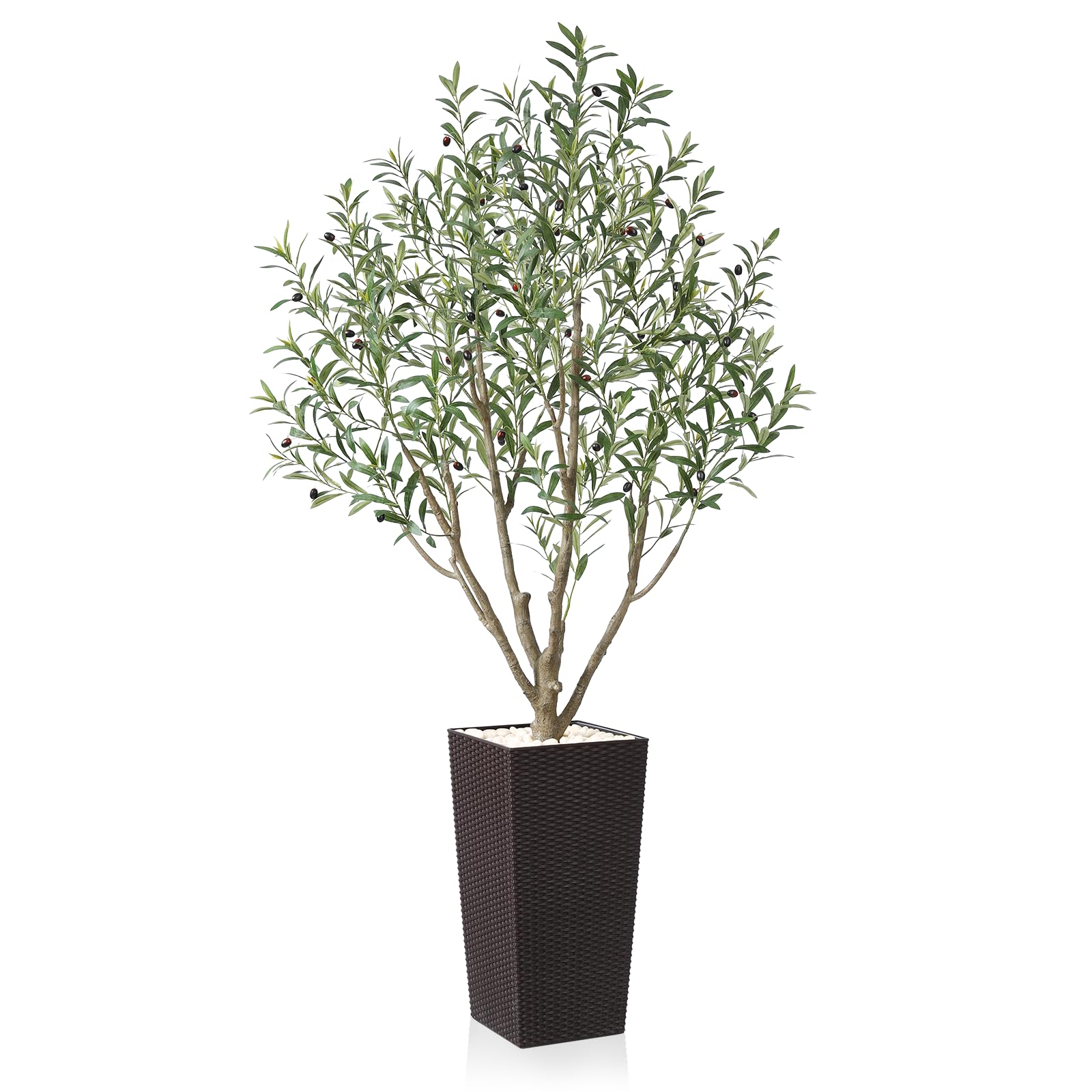 Amazon.com: Artificial Olive Tree,6FT Fake Olive Tree in Brown Tall ...