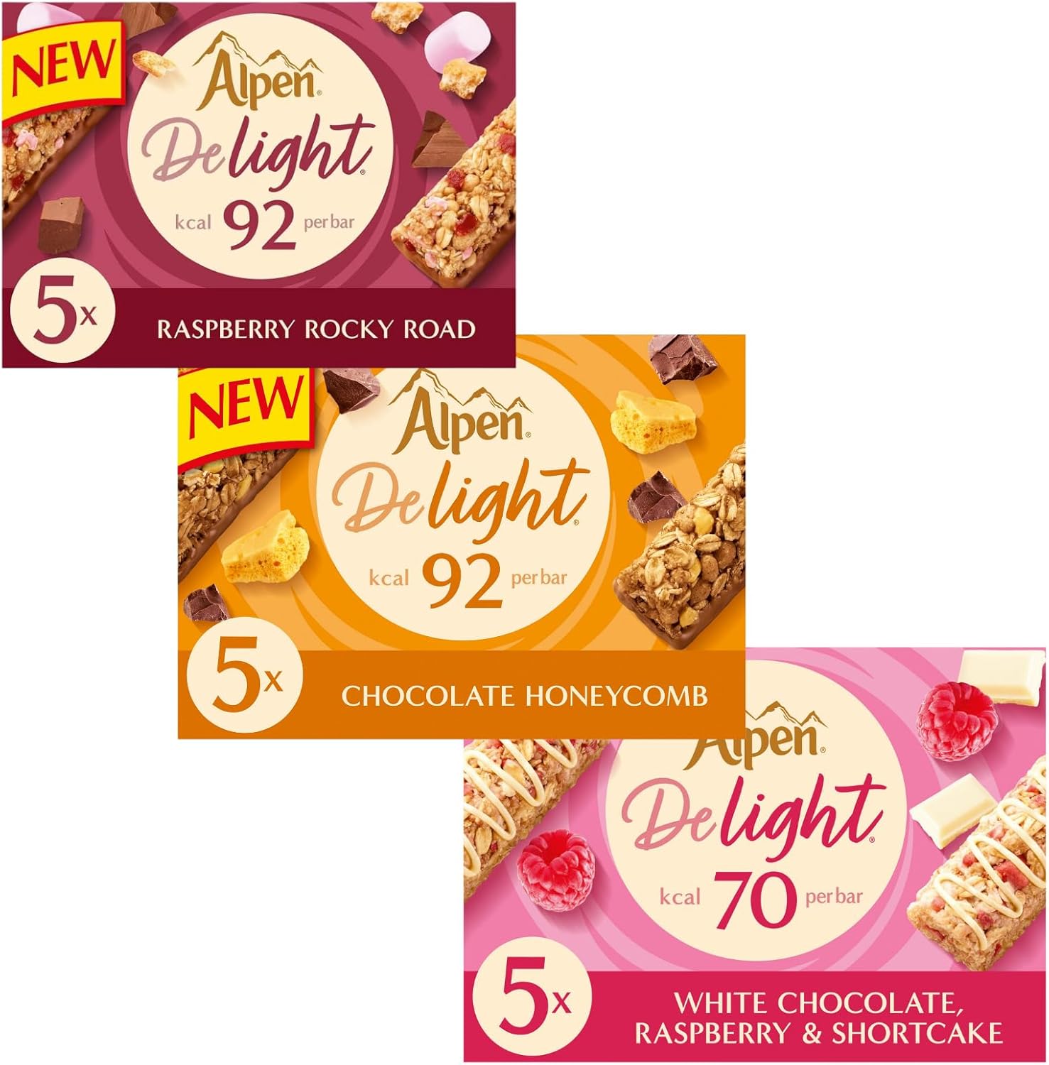 Alpen Delight Cereal Bars Raspberry Rocky Road 5x24g, Alpen Delight ...