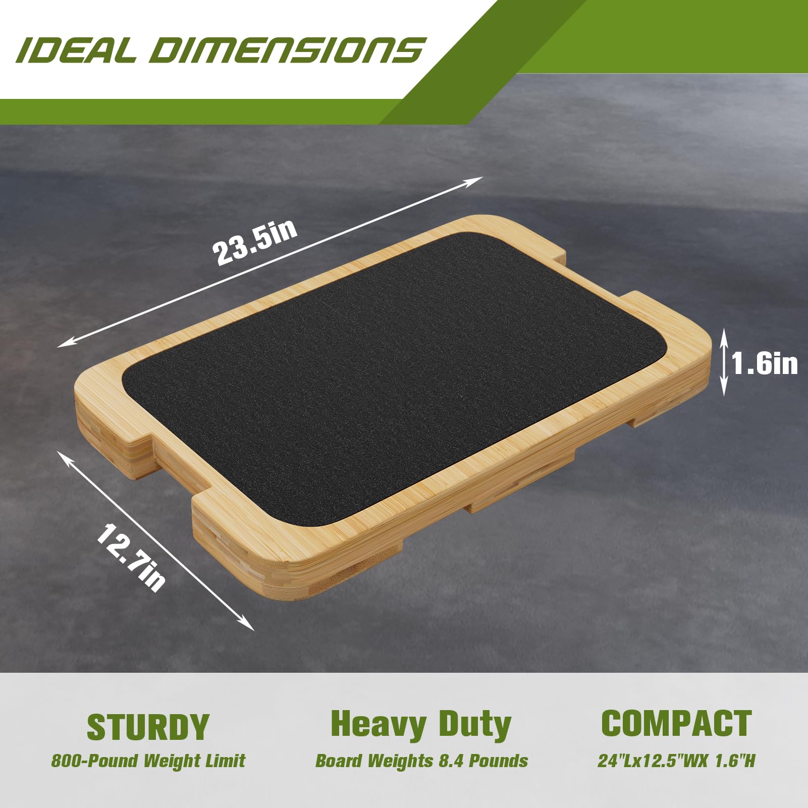 Snapklik.com : MUCITAGF Resistance Band Foot Plate - Wood Fitness Board ...