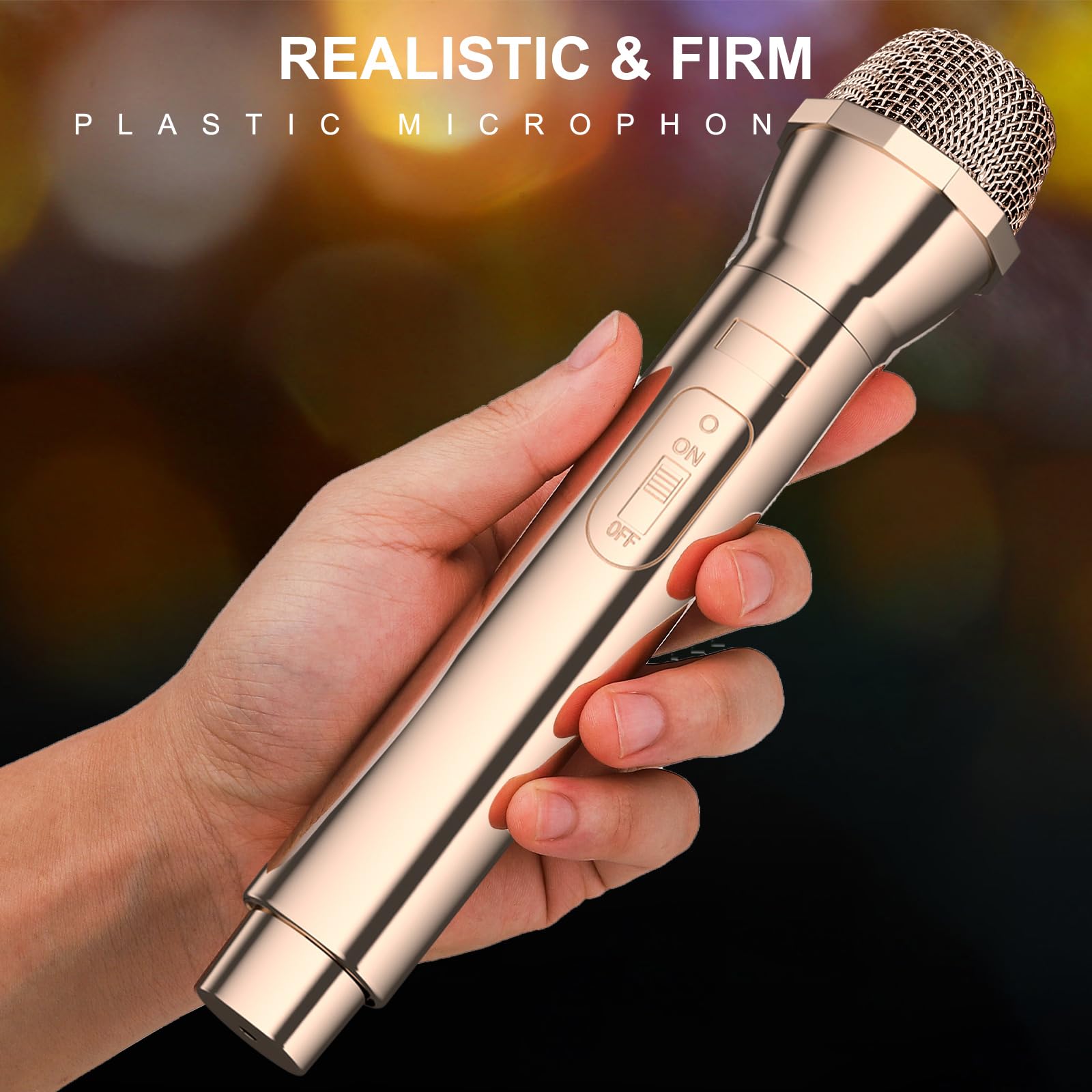 Snapklik.com : 2PCS Fake Microphone Props, Electroplated Rose Gold ...