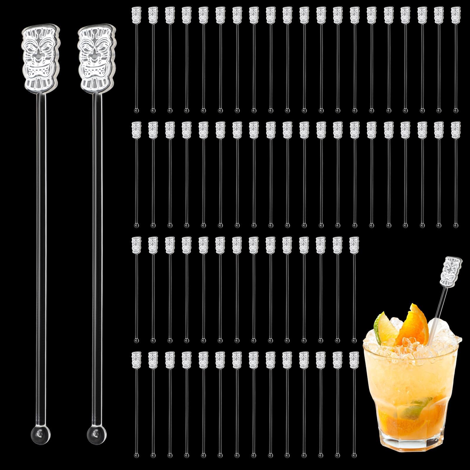 Amazon.com | 25 Hawaiian Tiki Swizzle / Stir Sticks: Plastic Stir ...