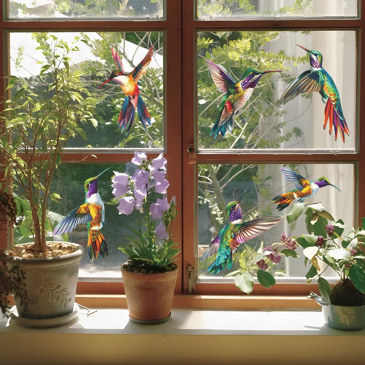 Amazon.com: DEIKOKA 3D Lifelike Hummingbird Wall Decals Peel and Stick ...