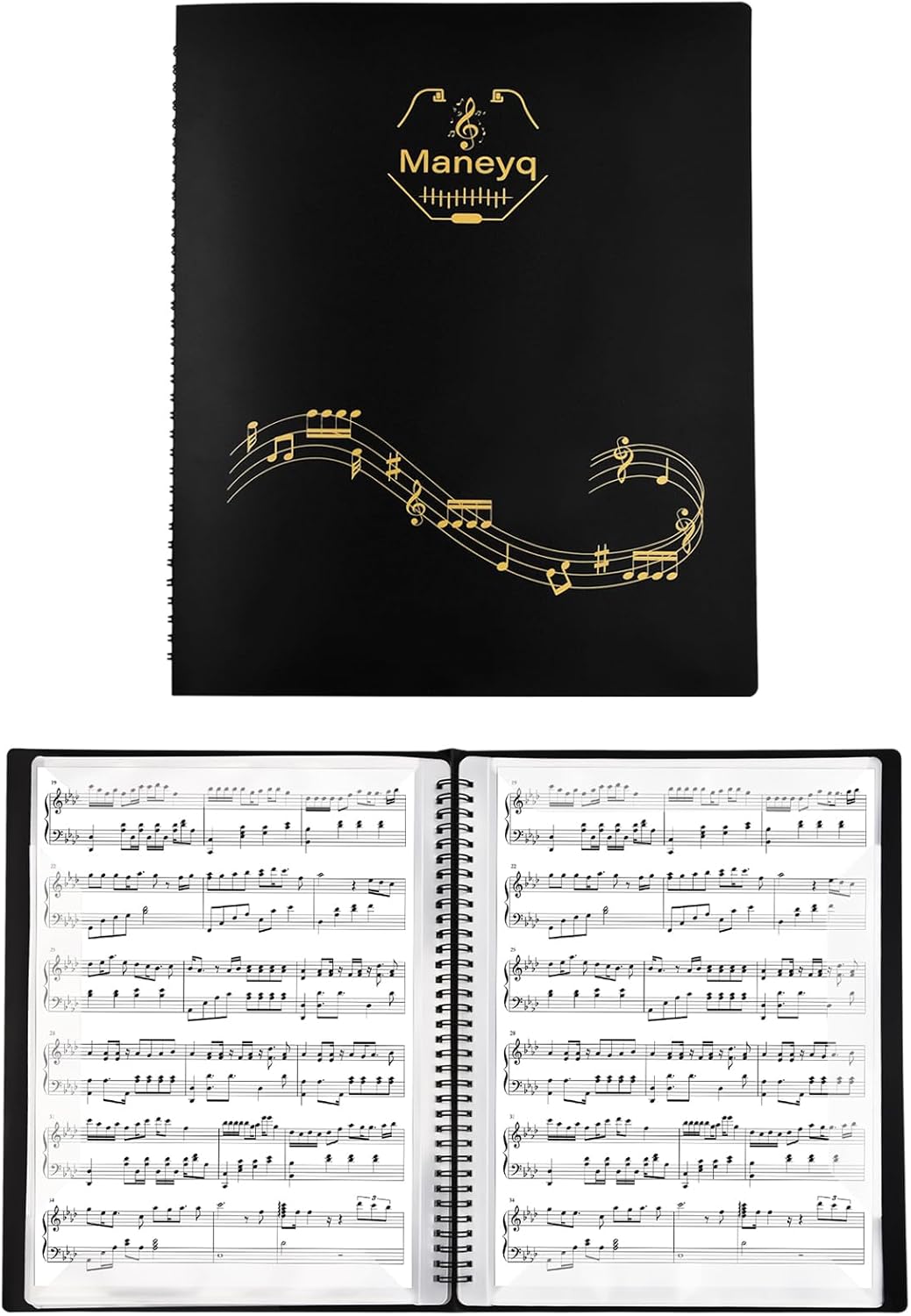 A4 Music File Folder, Music Sheet Music Folder with 30 Sheets/60 Pages ...