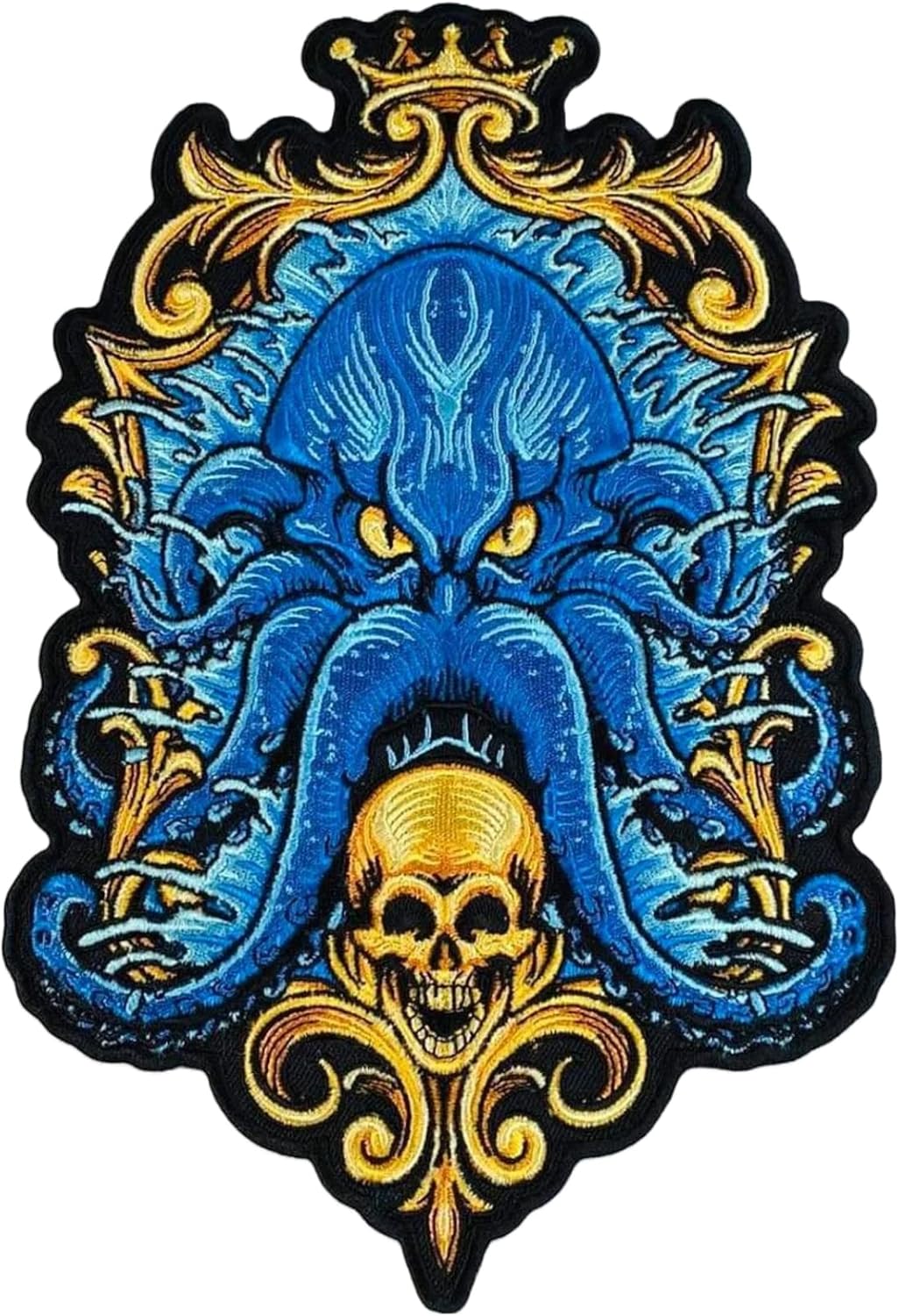 Amazon.com: Blue Kraken Iron-On Patch for Clothes/Iron-on/Sew on