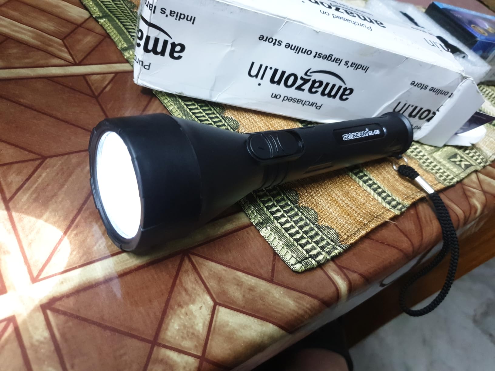 GLOBEAM GL-56 LED Torch LED Flashlight Operate with 3 AA Size Battery ...