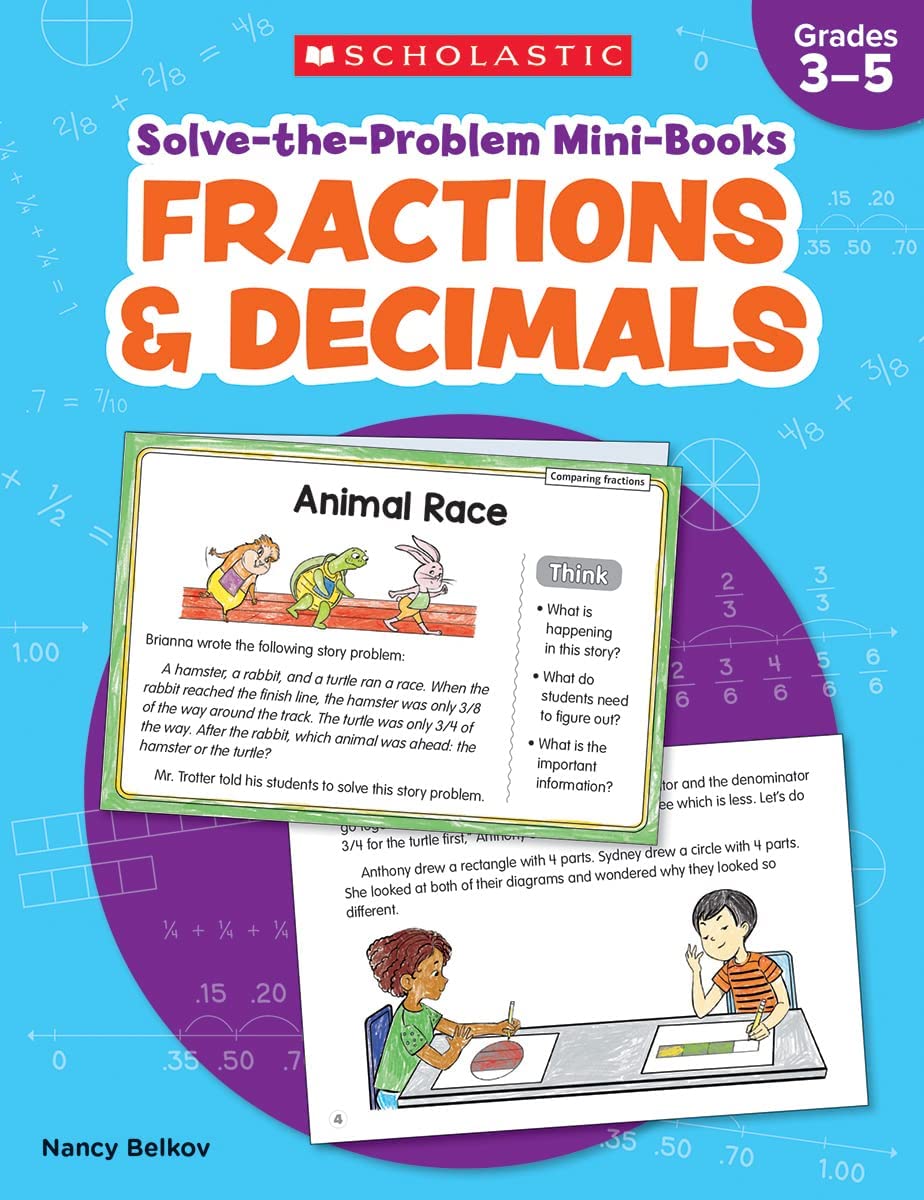 Buy Solve-the-Problem Mini Books: Fractions & Decimals: 12 Math Stories ...