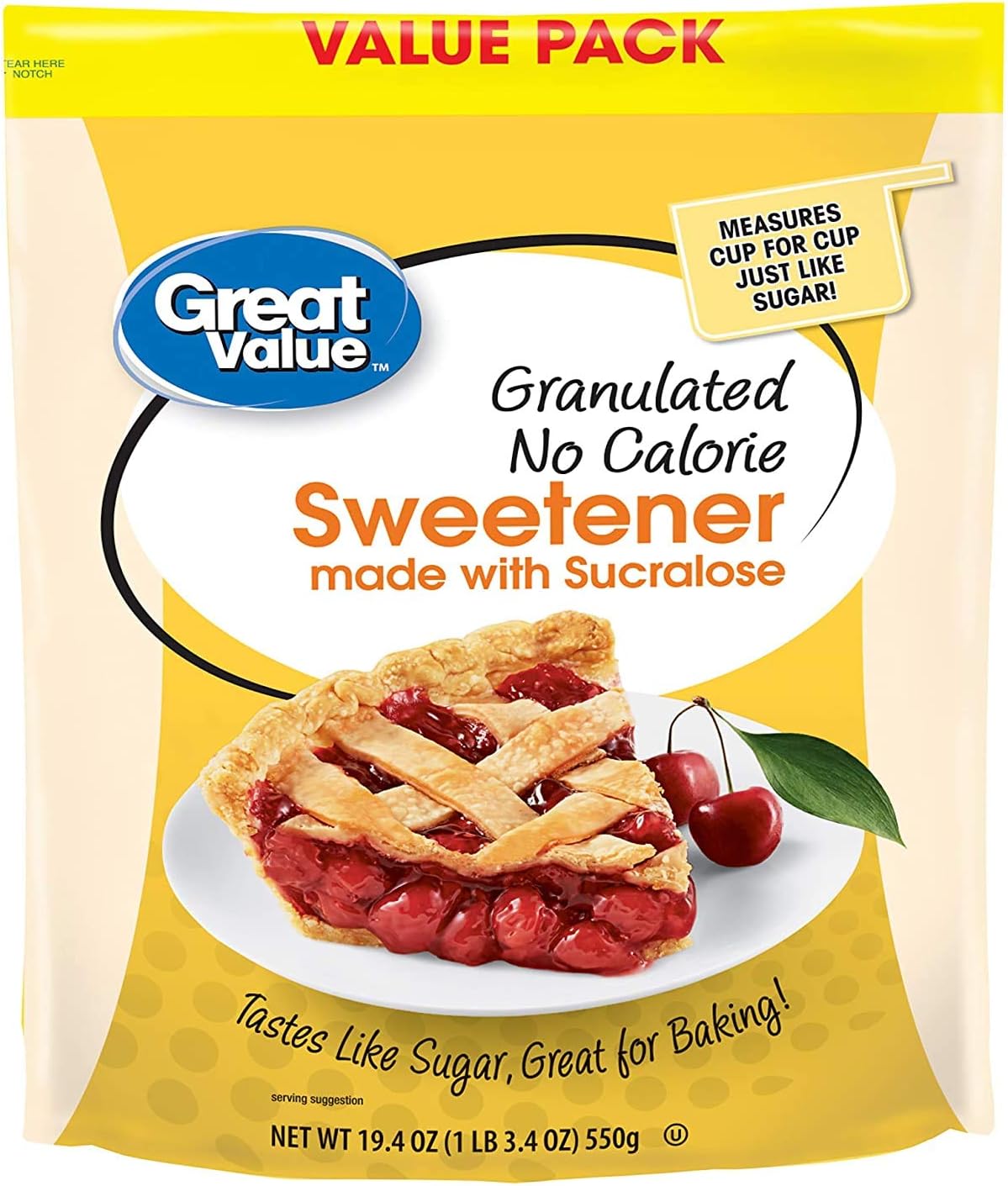 Amazon.com : Sweetener with Sucralose, 19.4 Oz,Tastes Like Sugar, Great ...