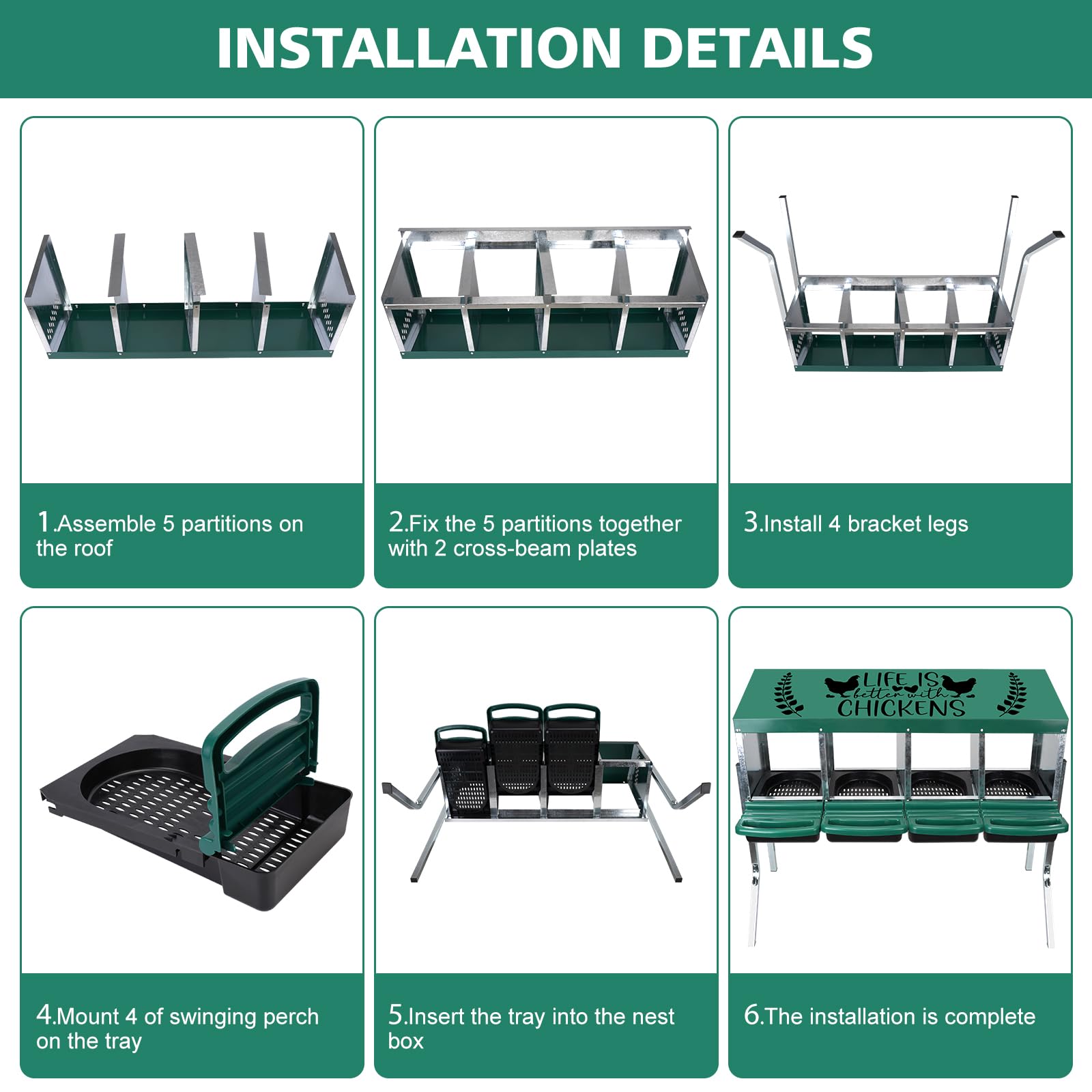 Snapklik.com : TGEYD Chicken Nesting Box 4 Holes, Nesting Boxes For ...