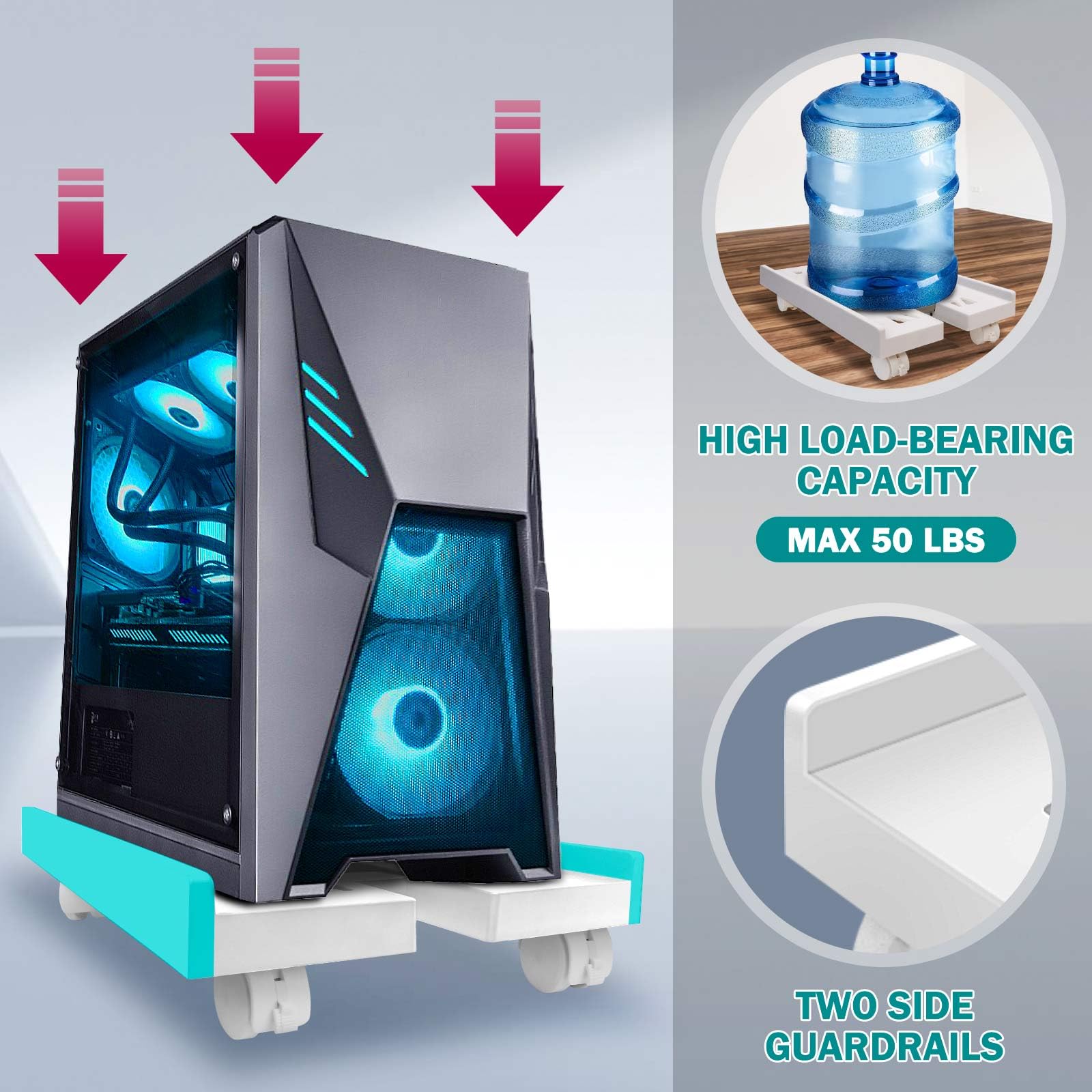 Snapklik.com : Seloom PC Stand Computer Tower Stand, Adjustable Mobile ...