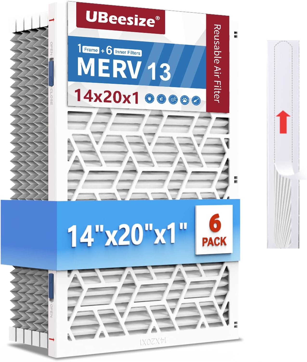 Amazon.com: UBeesize 14x20x1 Air Filter(6-Pack),Upgrade AC/HVAC/Furnace ...