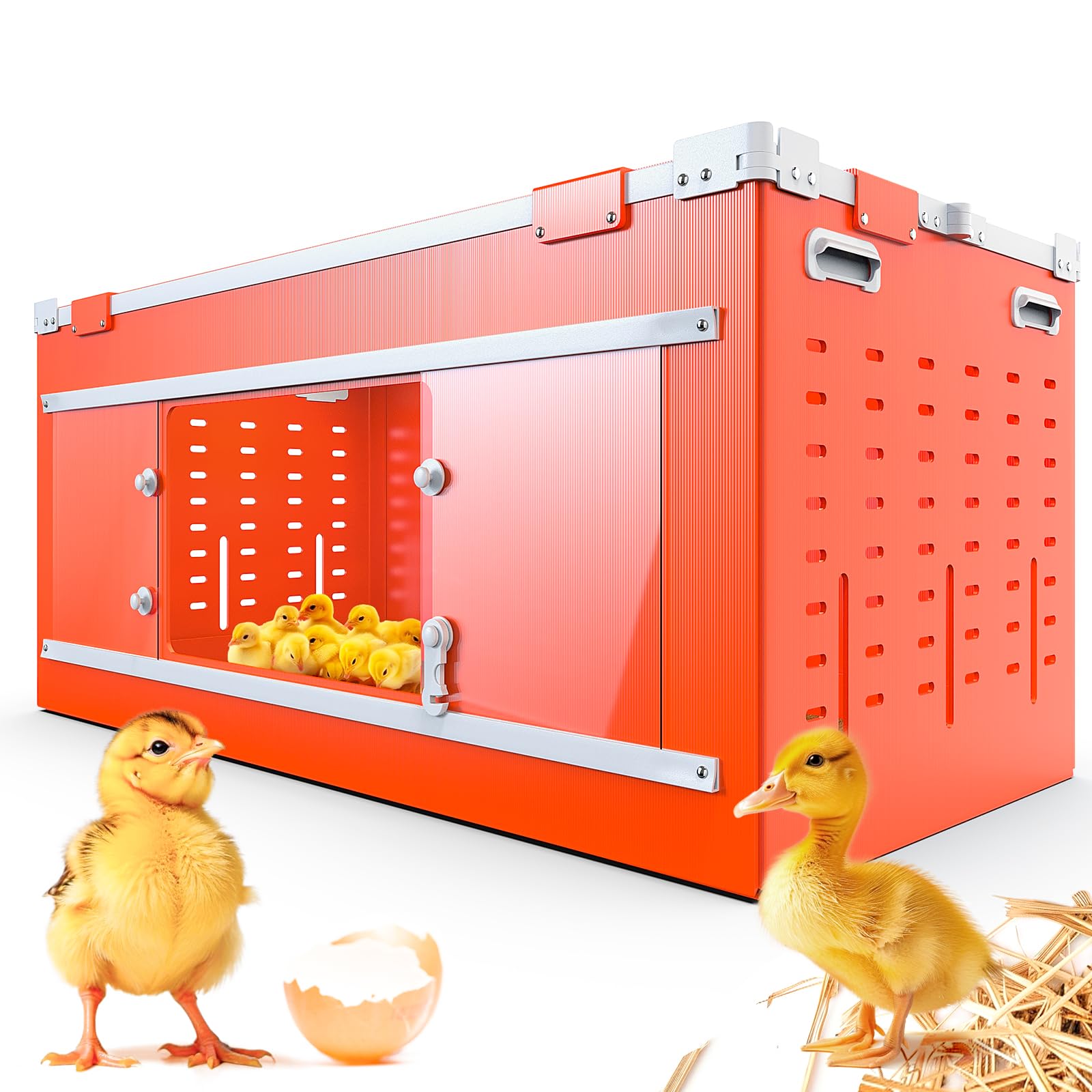 Deluxe Foldable Chick Brooder Box(Red, 48" x 23" x 23"),Big Chicken ...