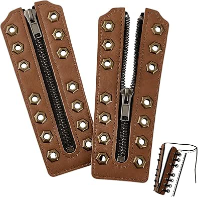 Amazon.com: PH PandaHall 2pcs Leather Lace-In Boot Zipper Inserts 6.3x2 ...