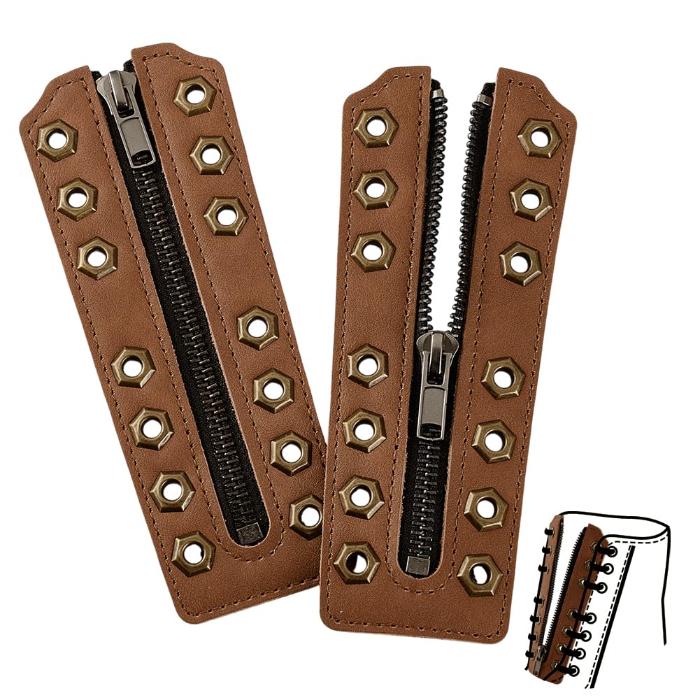 Amazon.com: PH PandaHall 2pcs Leather Lace-In Boot Zipper Inserts 6.3x2 ...