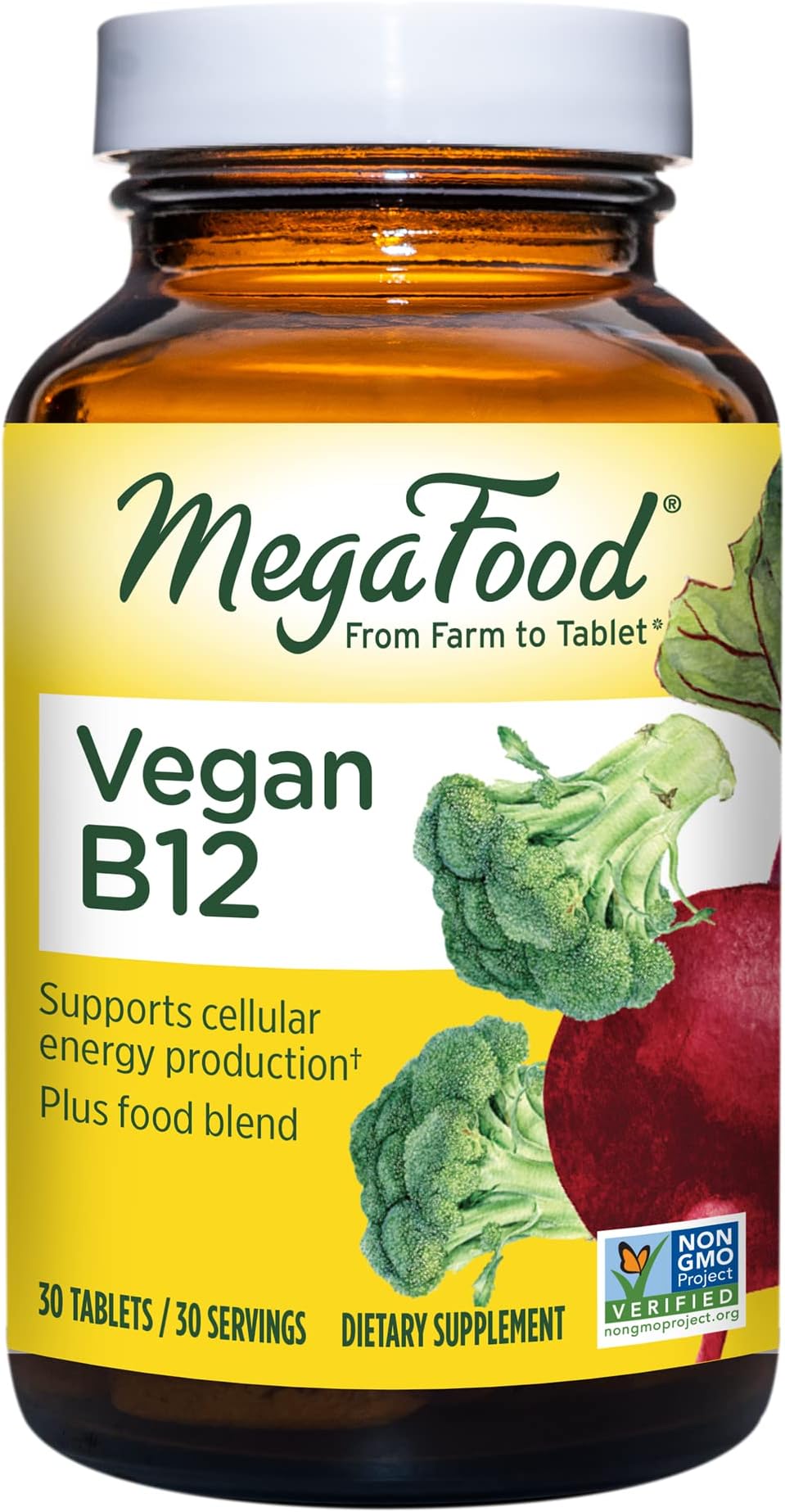 Amazon.com: MegaFood Vegan Vitamin B12 - Vitamin B Supplement with ...