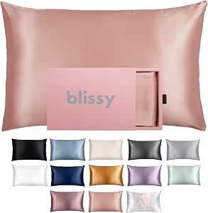 BLISSY Silk Pillowcase - 100% Pure Mulberry Silk - 22 Momme 6A High ...