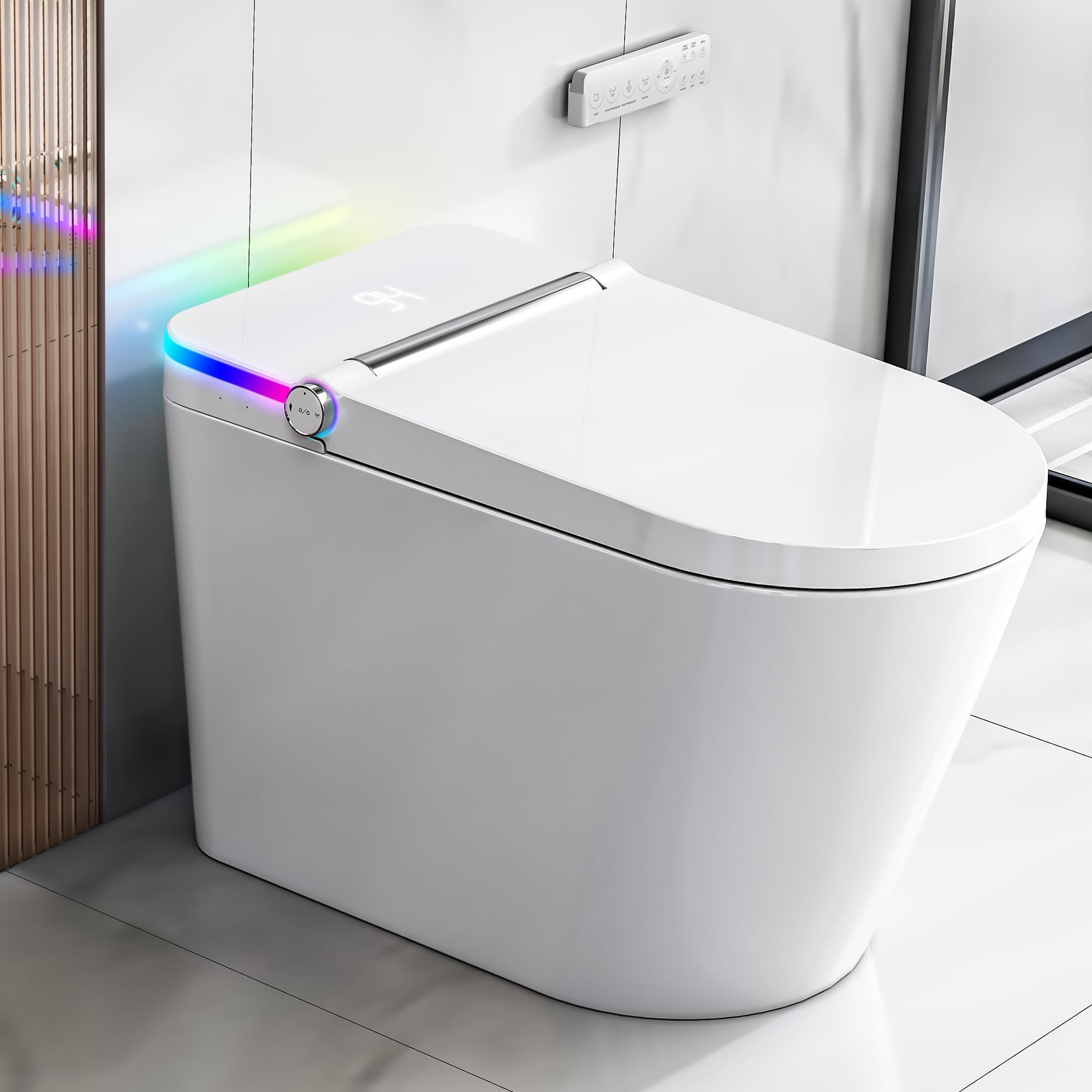 Tankless Smart Toilet with Bidet Built In, Heated Seat, Warm Water and ...