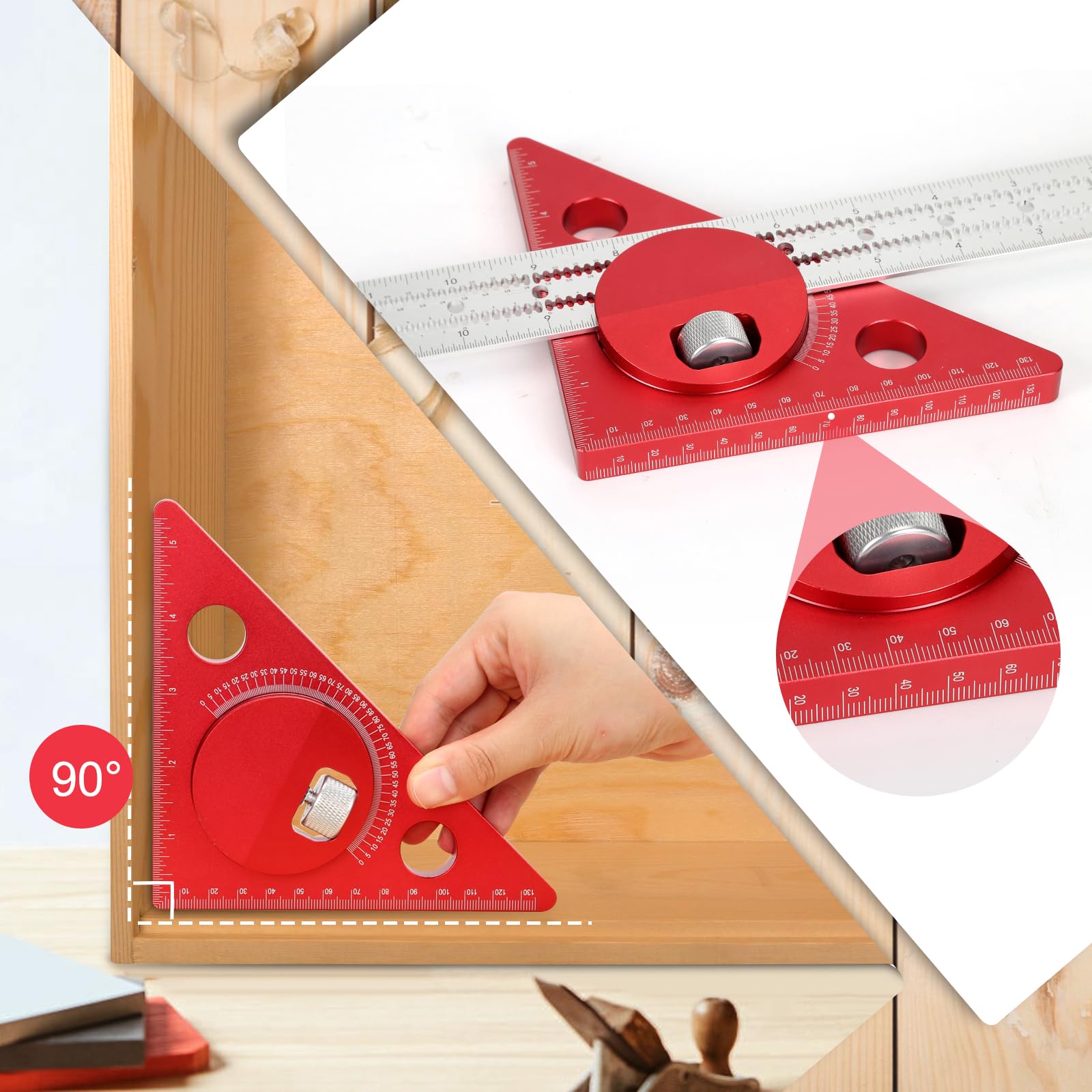 Snapklik.com : Edge Ruler Woodworking 17.3in, 180 Degree Adjustable ...