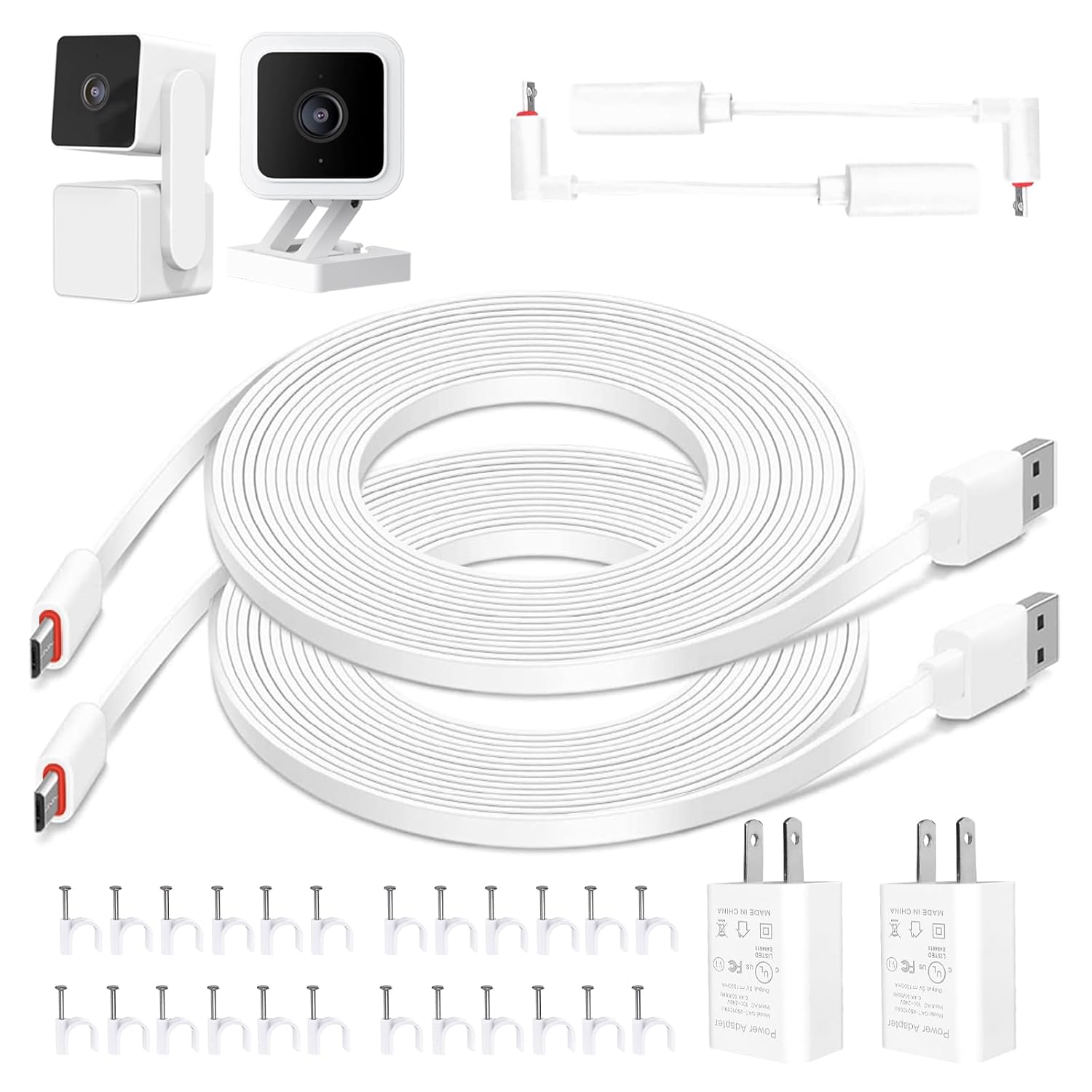 Amazon.com: LFFW 20 FT/6M Outdoor Power Adapter and Charging Cable for ...