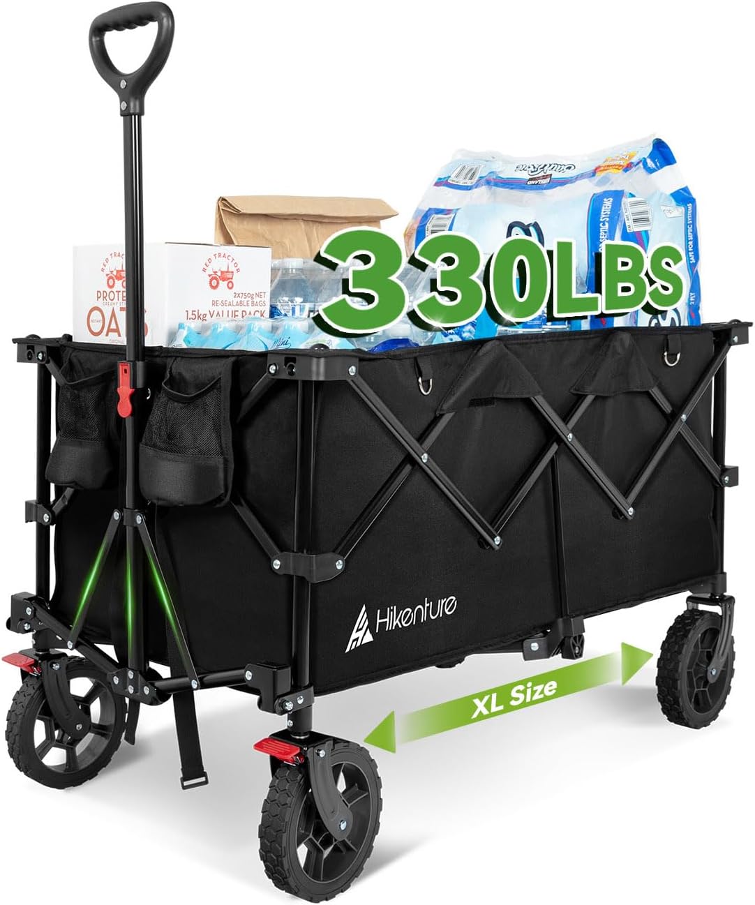 Amazon.com : Uline foldable Utility Wagon Red with wheels and handle ...