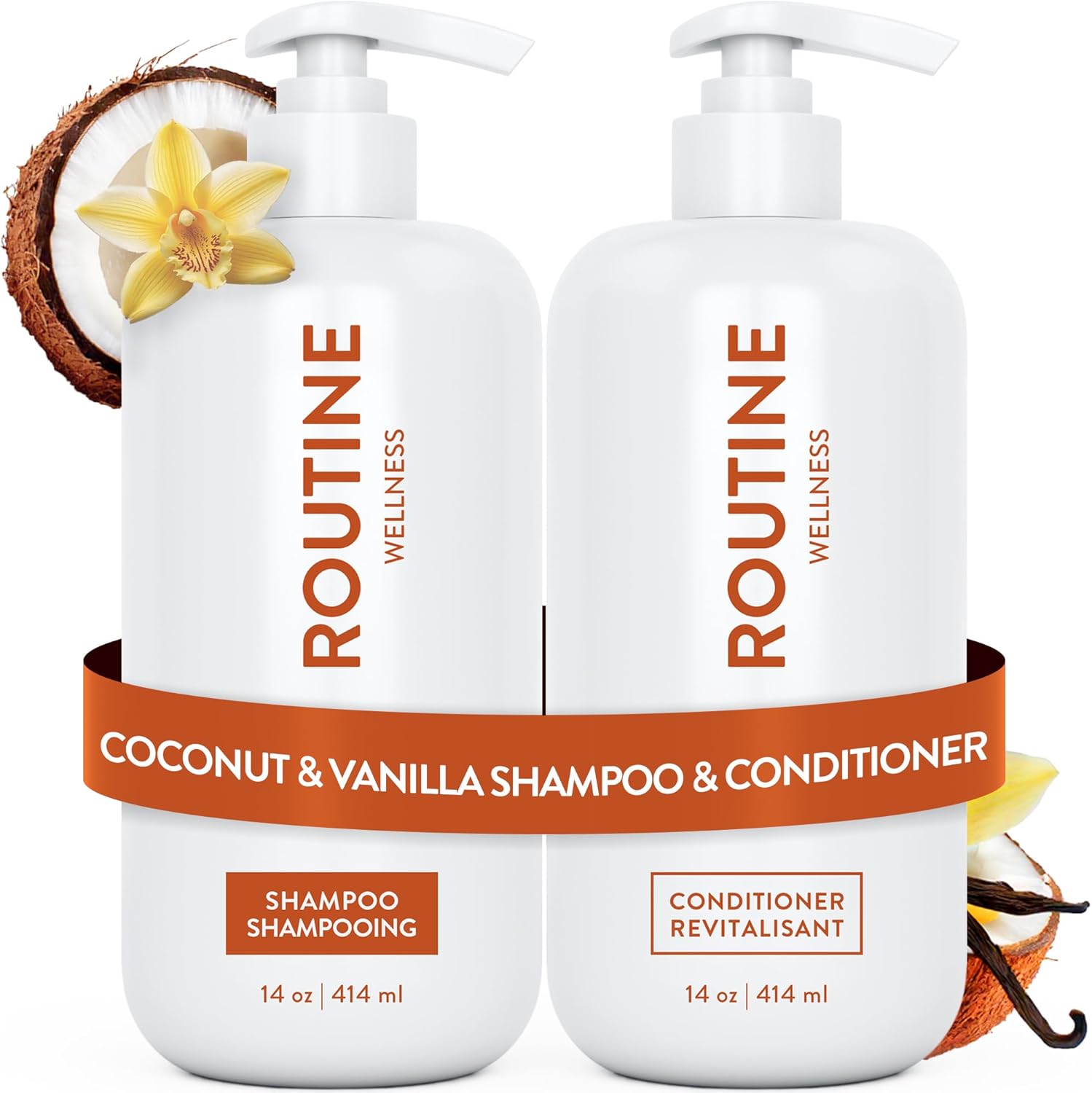 Routine Wellness Shampoo & Conditioner Set - Strengthens Dry Damaged ...