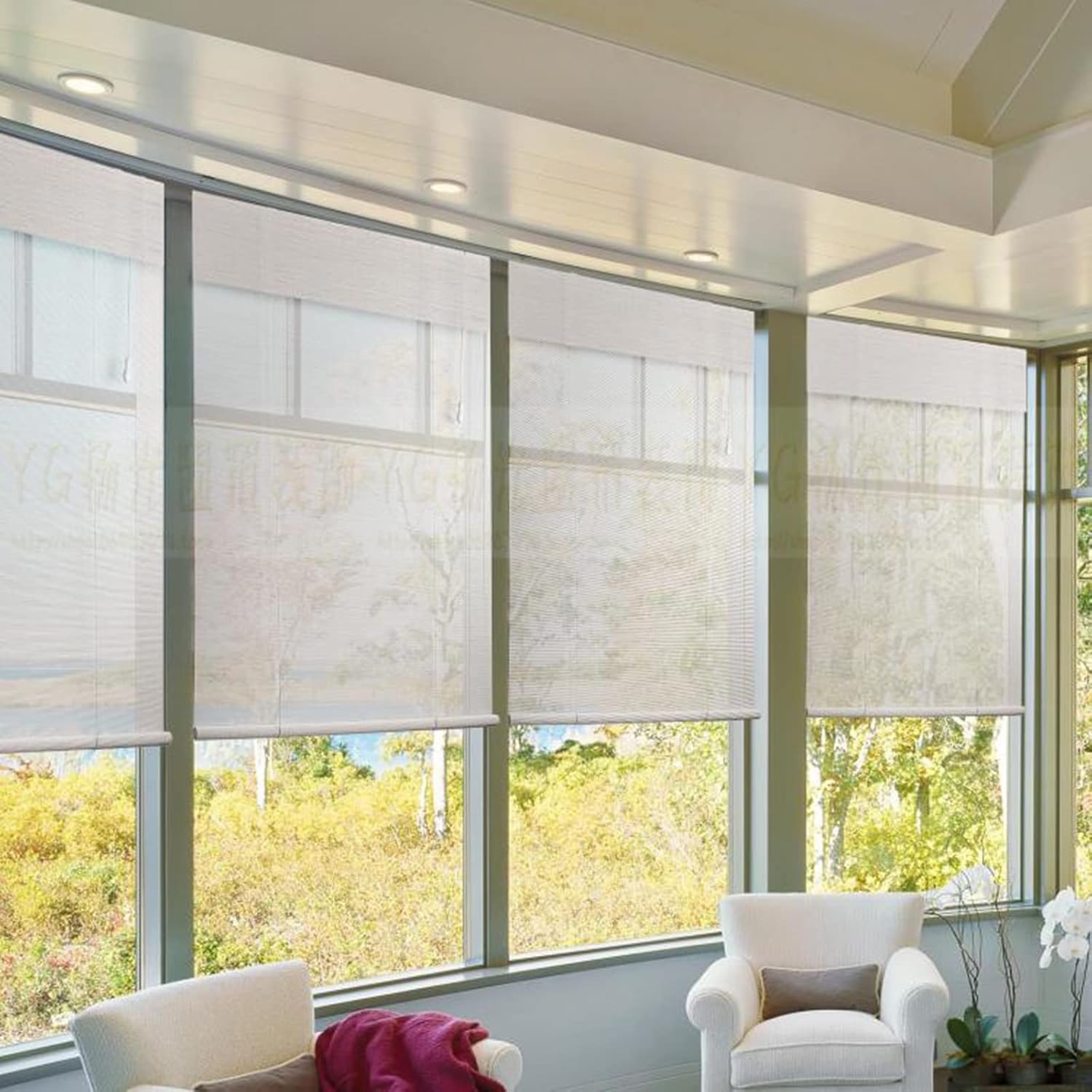 Amazon.com: White Wood Window Shades Blinds, Long 12 16 20 24 32 40 48 ...