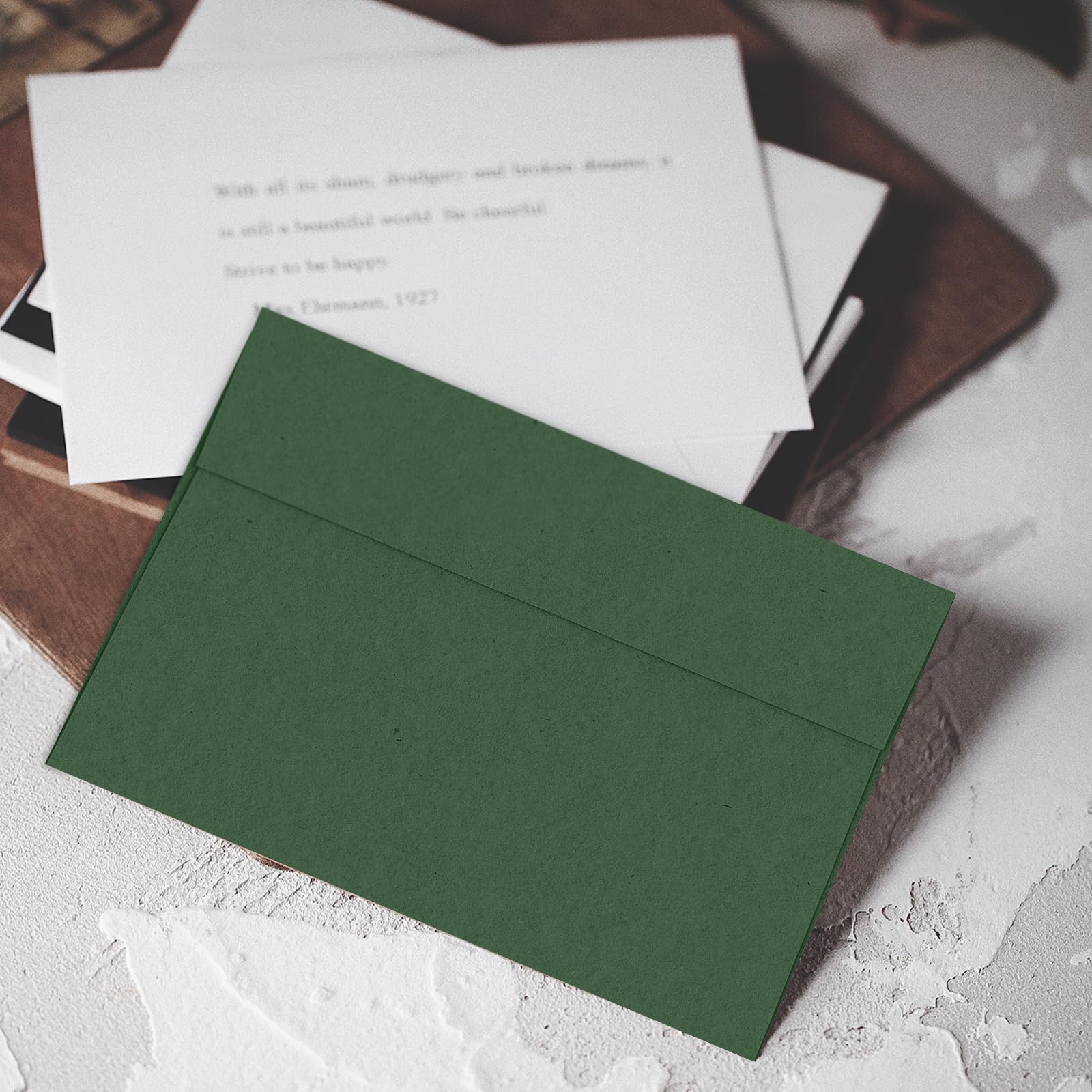 Snapklik.com : 100 Pack Dark Green Envelopes 5x7, A7 Self Seal ...