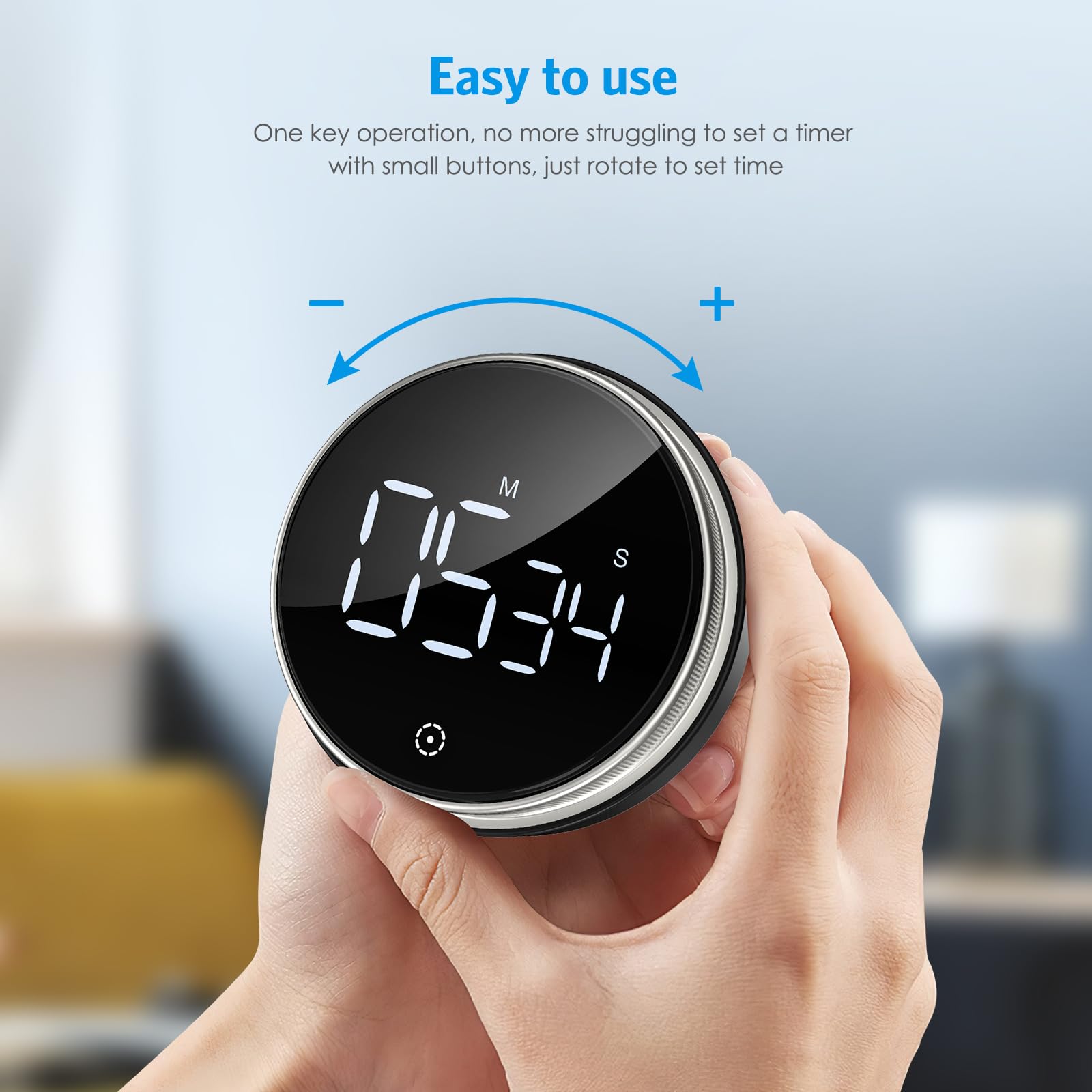 Snapklik.com : AMIR Digital Kitchen Timers, Magnetic Timer For Cooking, Visual Timers Battery ...