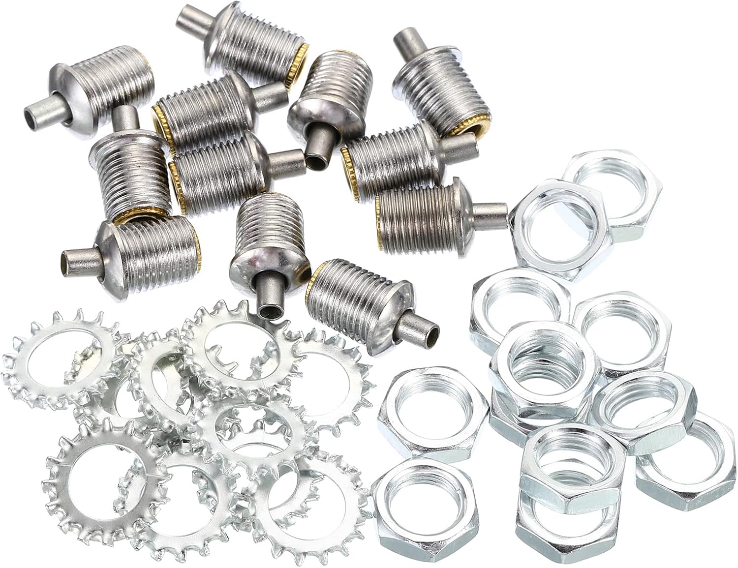 PATIKIL M10 Lighting Light Cables Threaded Fittings, 12 Pack Steel ...