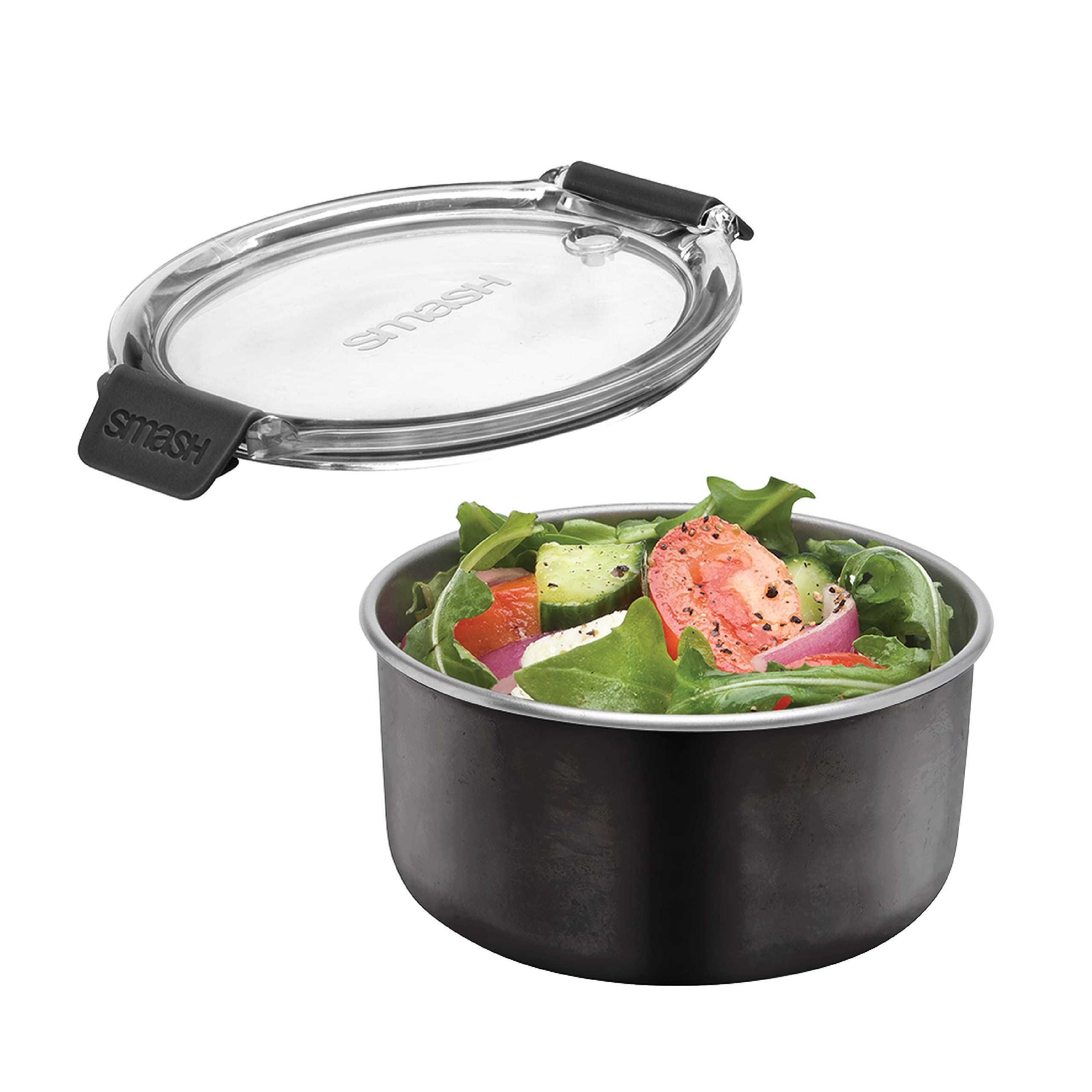 Smash Stainless Steel Snack Pot, Black, 300 ml Capacity: Containers ...