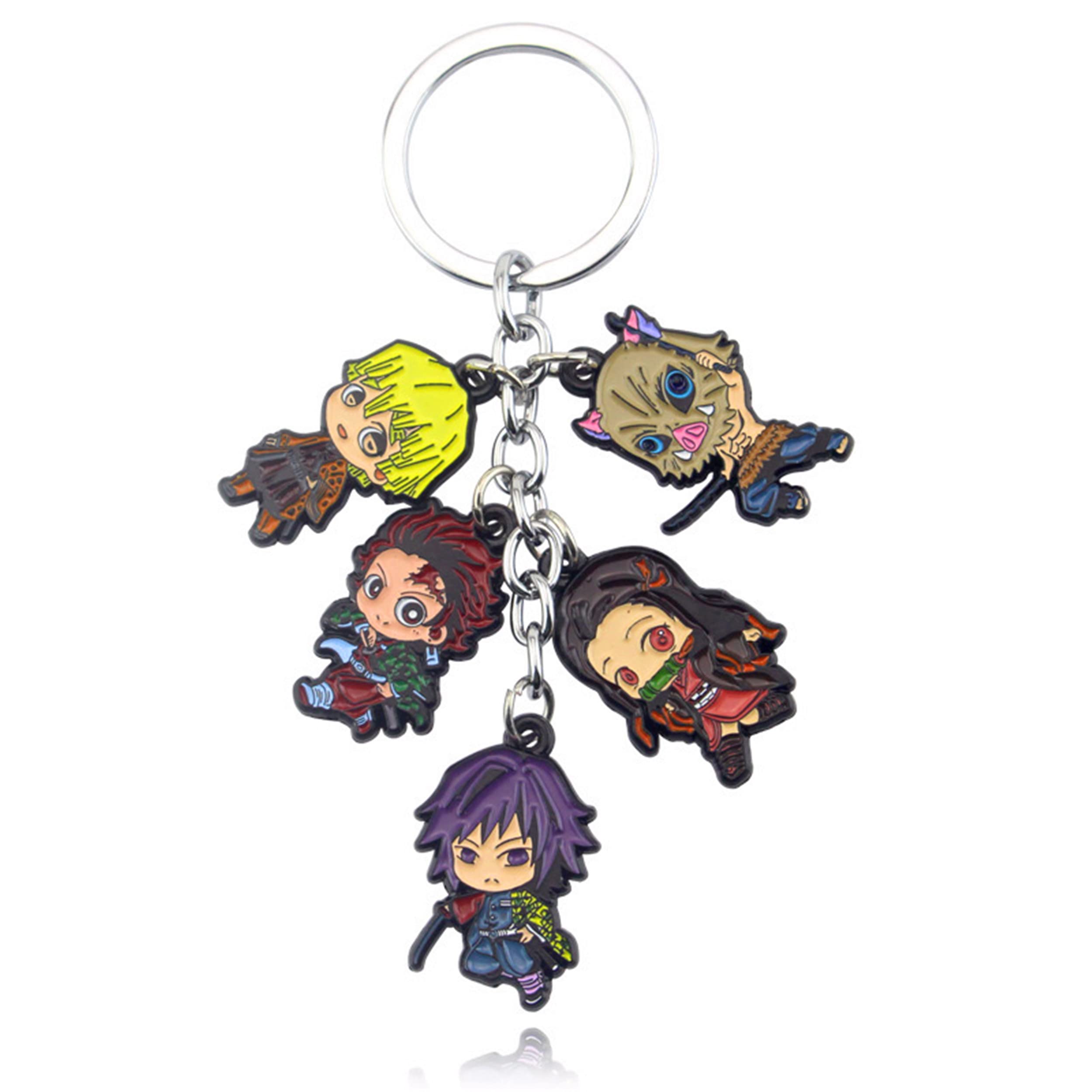 Buy HappyBus Tanjiro keychain Hanafuda keychains Demon Slayer Cosplay ...