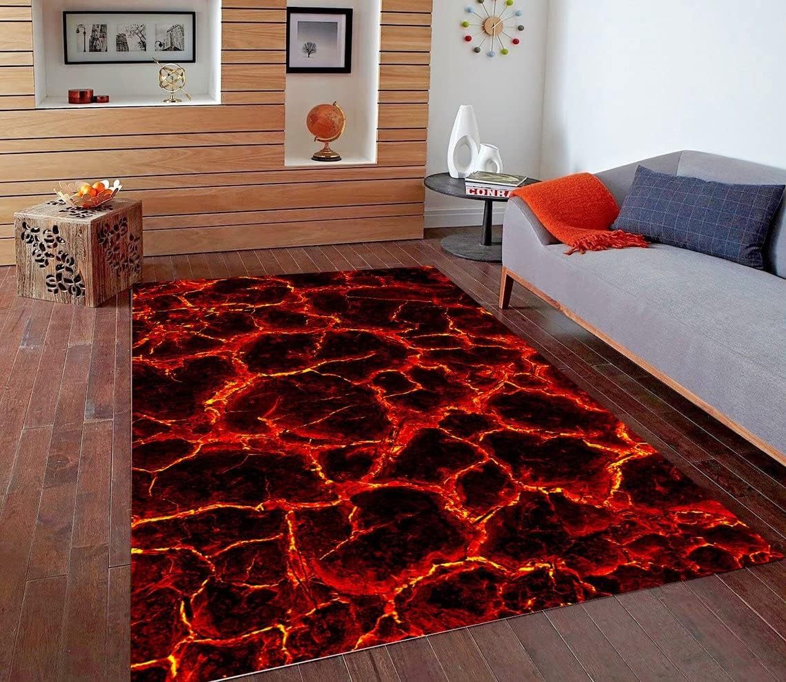 Amazon.com: Hot Lava Rug, Lava Rug, Floor is hot Lava, Volcano Floor ...