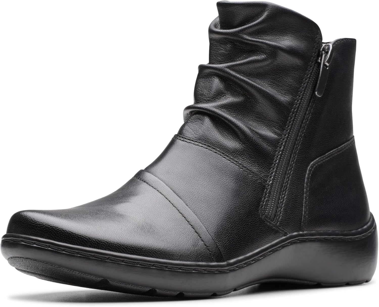Amazon.com | Clarks Collection Women's Cora Pace Ankle Boot, Black ...