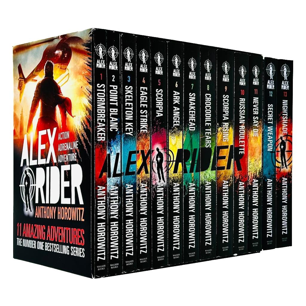 Alex Rider Series 13 Books Collection Set By Anthony Horowitz (Stormbreaker, Point Blanc ...