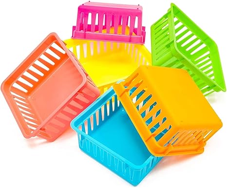 Amazon.com: Bright Creations 12-Pack Colorful Small Storage Baskets ...