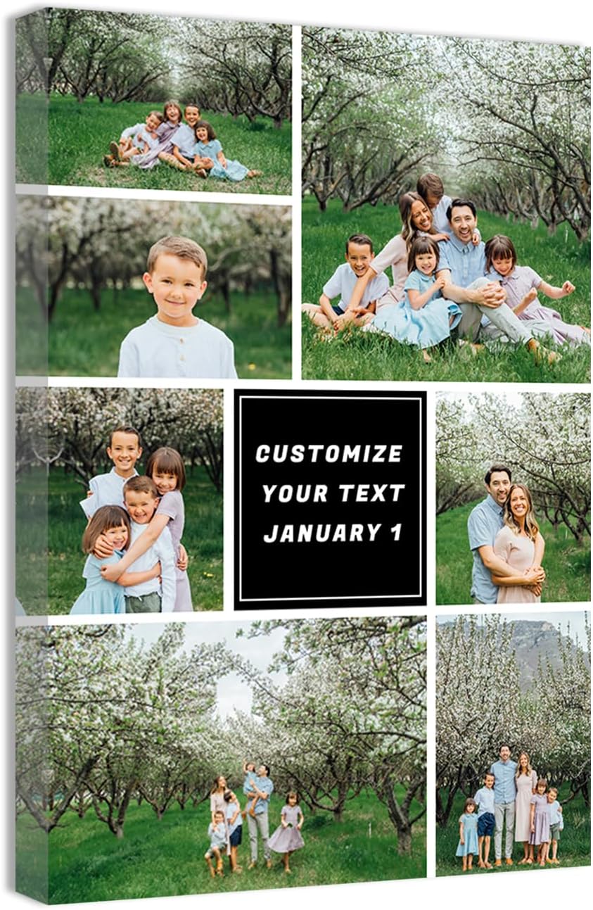 Amazon.com: QIXIANG Custom Canvas Prints Multi Image Collage Customized ...