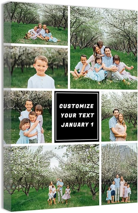 Amazon.com: QIXIANG Custom Canvas Prints Multi Image Collage Customized ...