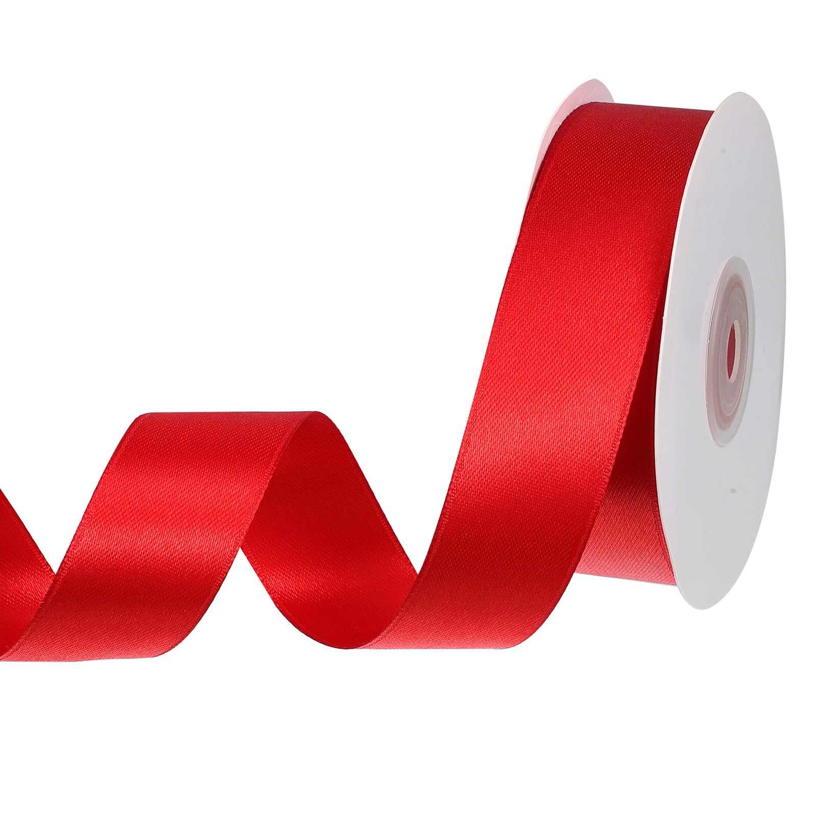 Amazon.com: Double Faced Red Satin Ribbon, 60 Yards 1 inch Red Ribbon ...