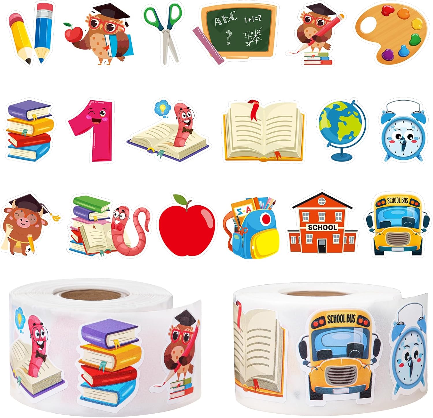 1000pcs 2 Rolls Kindergarten Graduation Sticker, 18 Designs Preschool ...