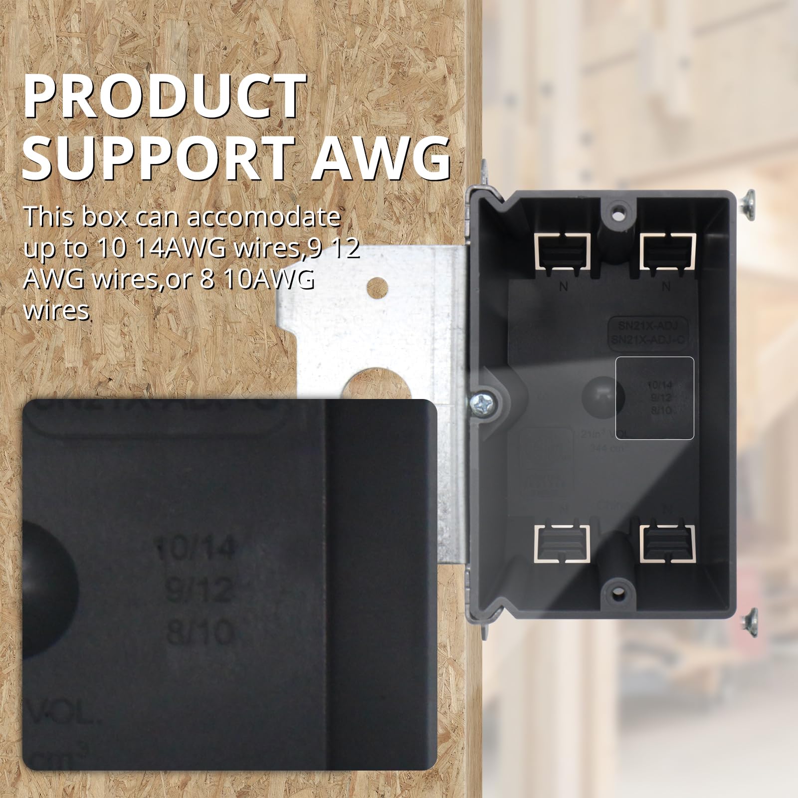 Snapklik.com : AIRTAK 1-Gang Adjustable Non-Metallic Outlet Box,21Cubic ...