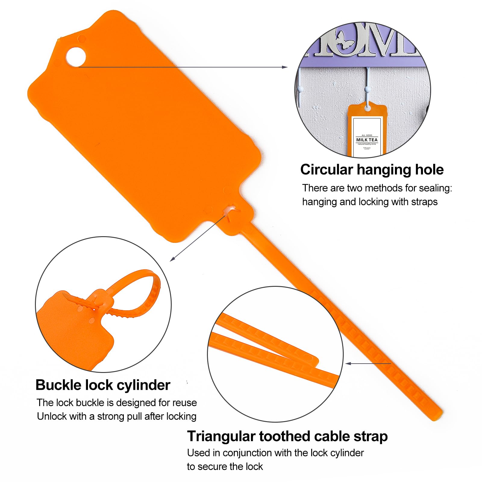 Snapklik.com : LeadSeals 100pcs Blank Plastic Tags For Labeling ...