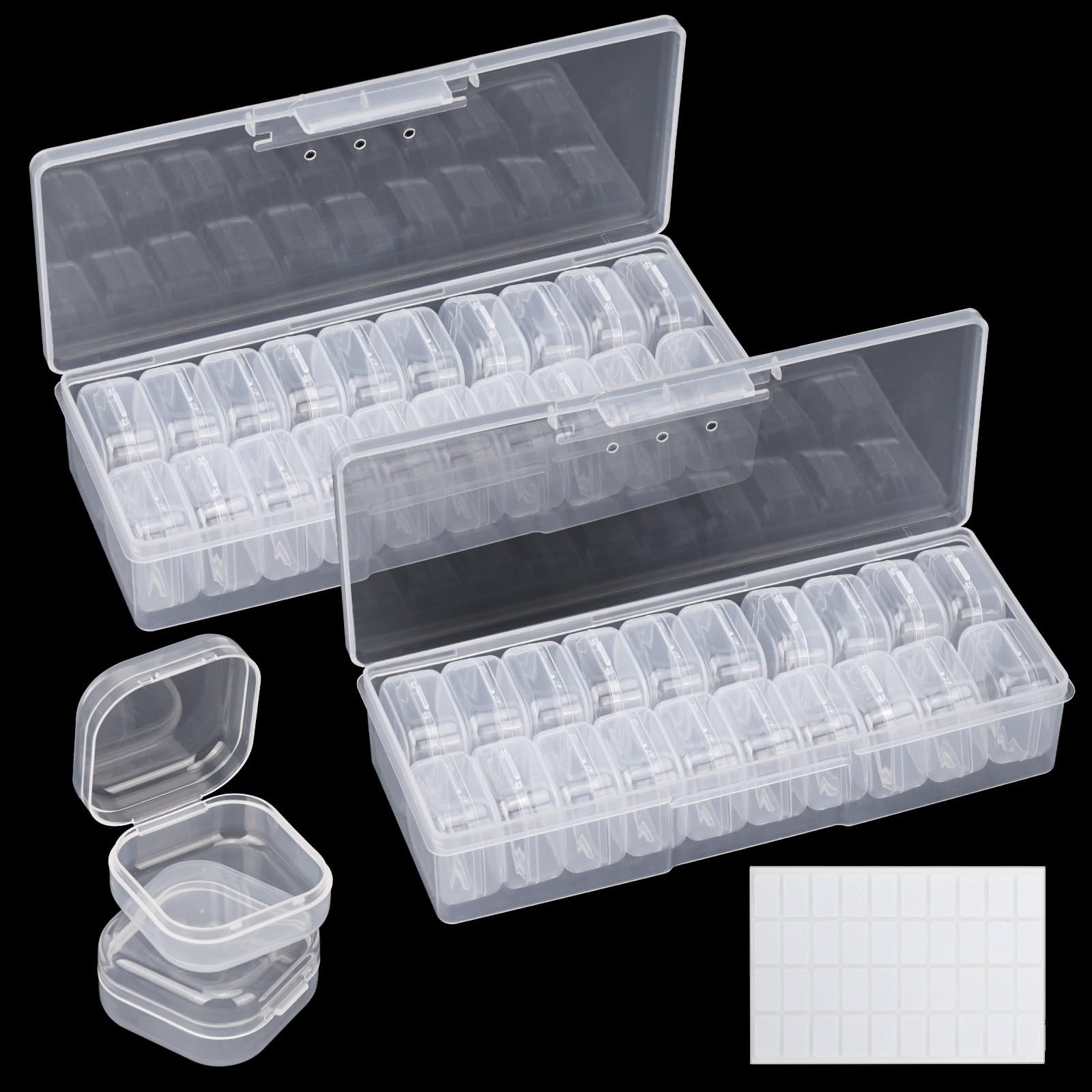 Amazon.com: Bead Organizer Box, 30Pcs Small Clear Plastic Bead Storage ...