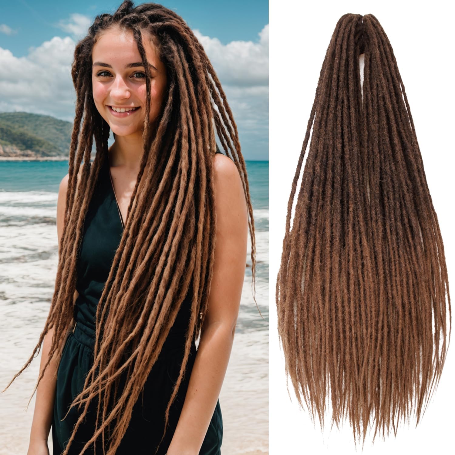 Amazon.com : 30 Inch 20 Strands Dreadlocks Extensions Dreads Locs ...