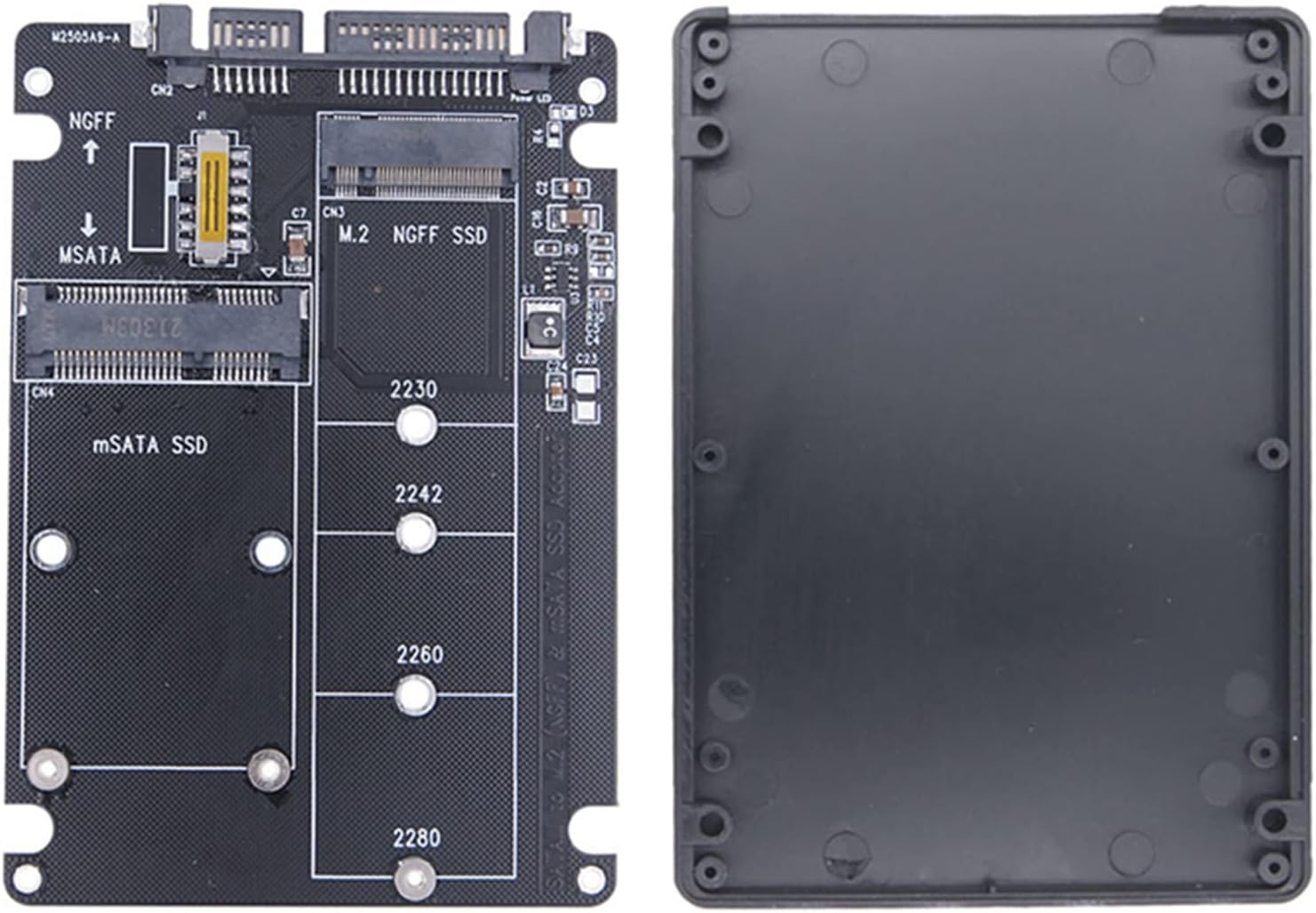 Amazon.com: Pasotim 2 in 1 M.2 NGFF MSATA SSD to SATA 3.0 Adapter Card ...