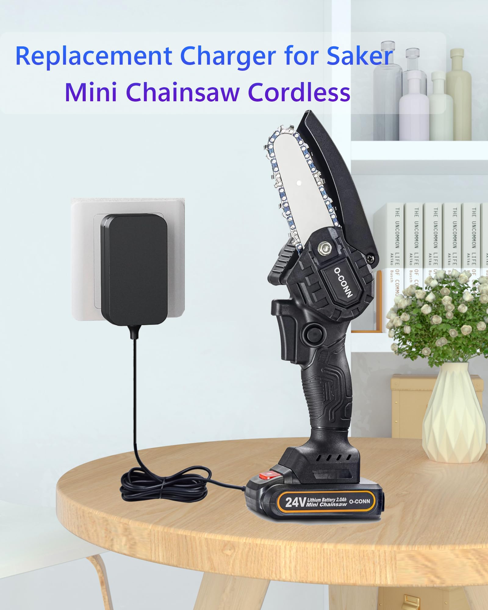 Snapklik.com : 21V Mini Chainsaw Battery Charger Replacement For Saker ...