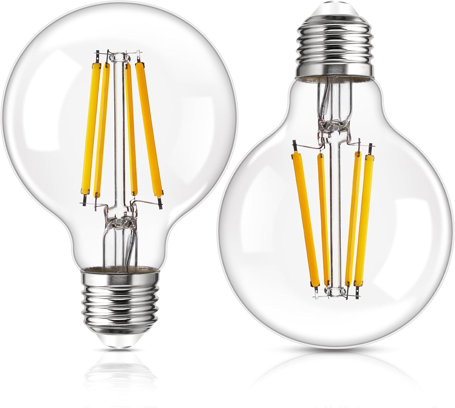 Dimmable E27 LED Bulbs,Edison Screw Bulbs ES Globe Filament Bulb G80 ...